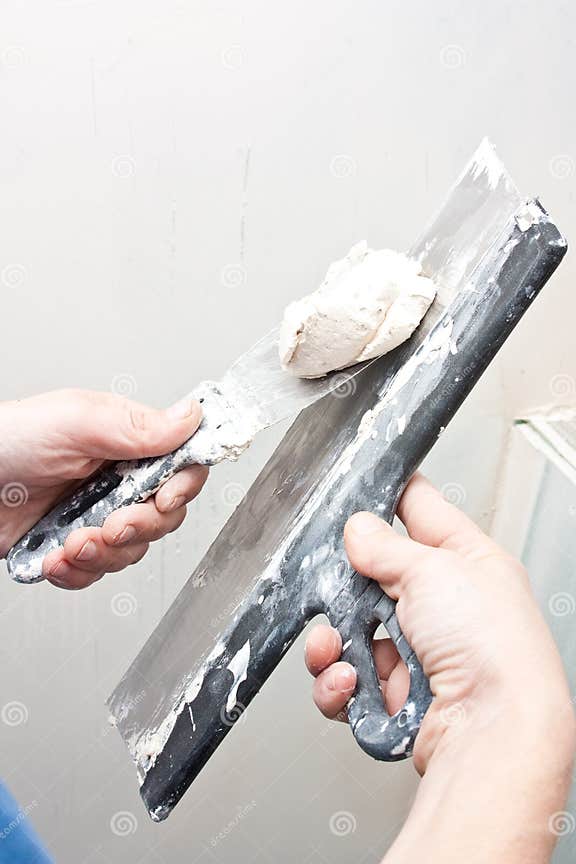 Filling the Joints , Aligns Wall,alignment Angles Stock Photo - Image ...