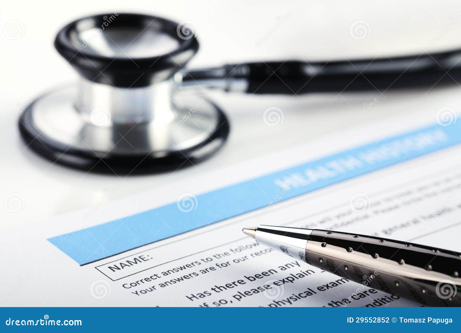Filling Medical Form stock photo. Image of insurance - 29552852
