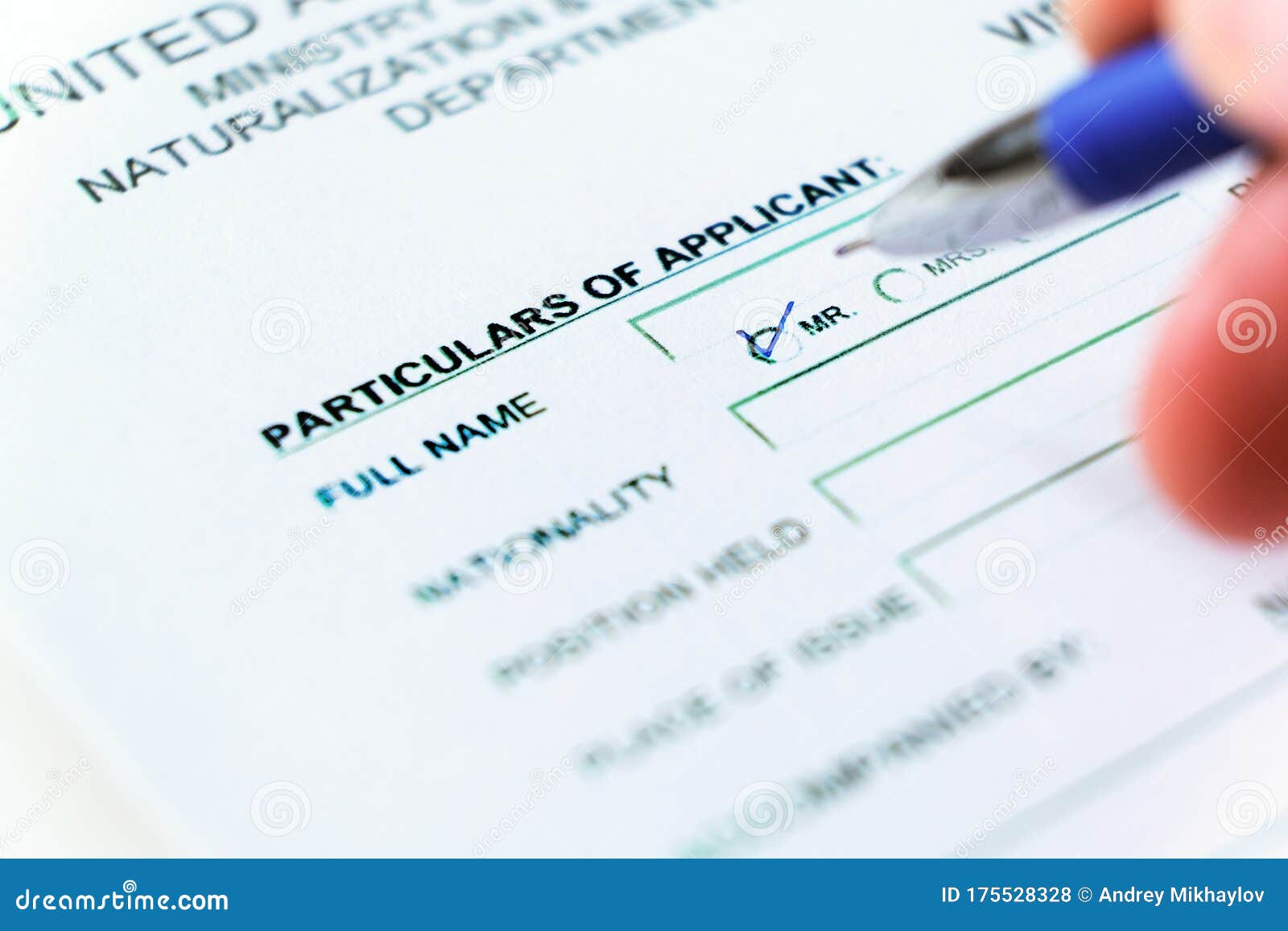 Filling Out the Form. Sample Questionnaire. Documentary Information ...