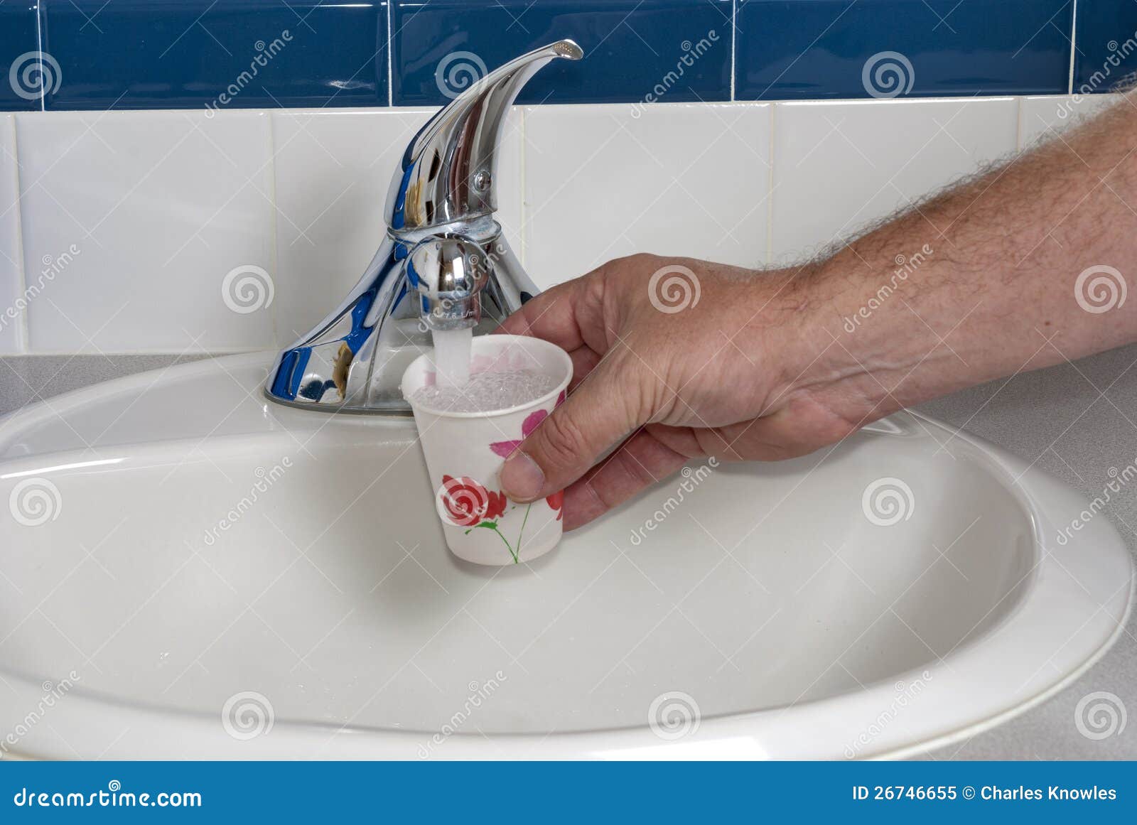 Filling a Paper Cup with Water Stock Image - Image of background ...