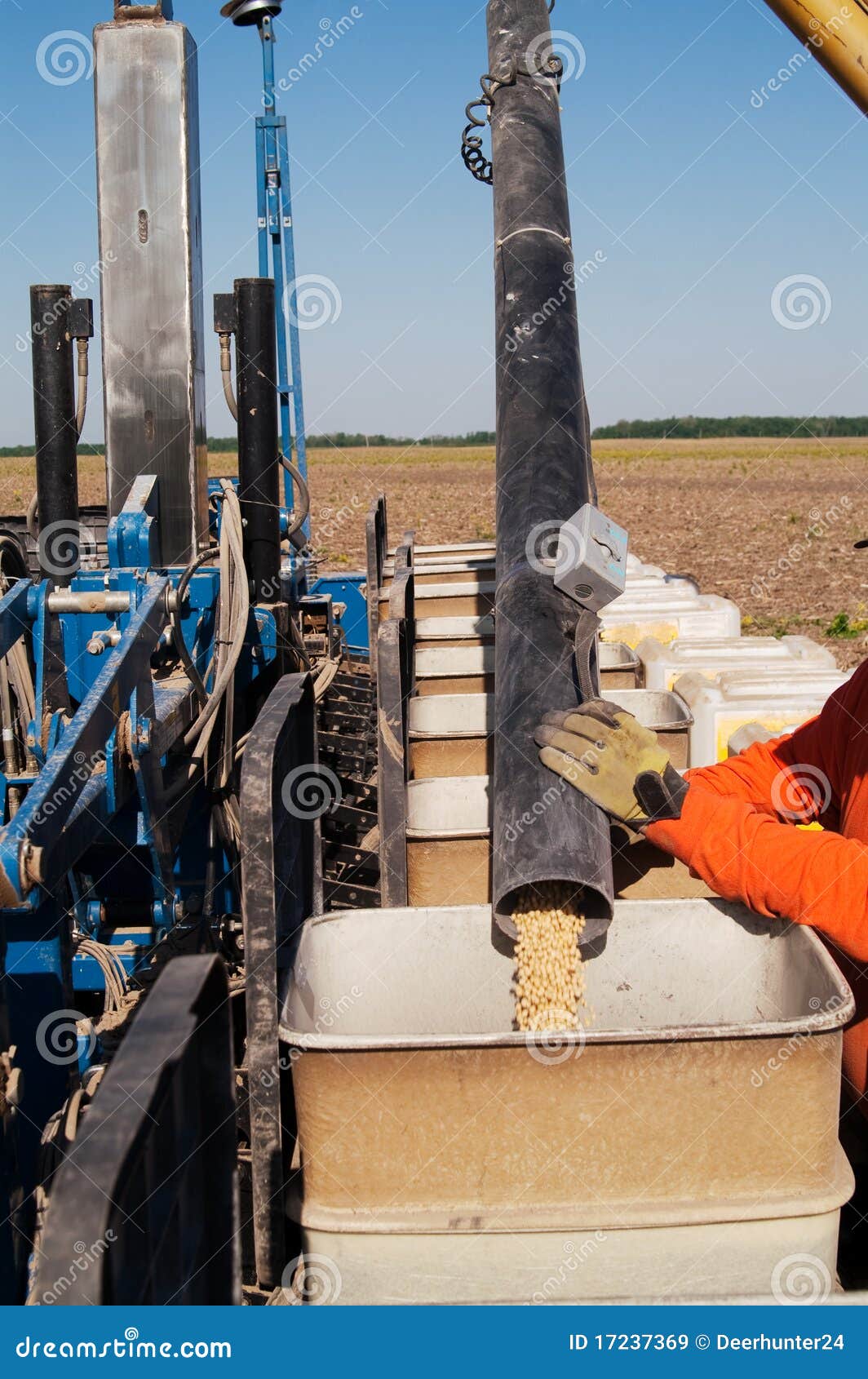 Filling the Planter stock image. Image of agriculture - 17237369