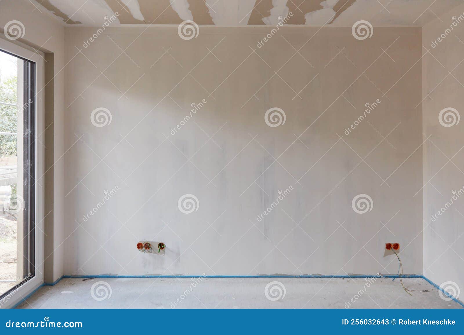 Filling and Plastering Walls and Ceilings when Building a House Stock ...