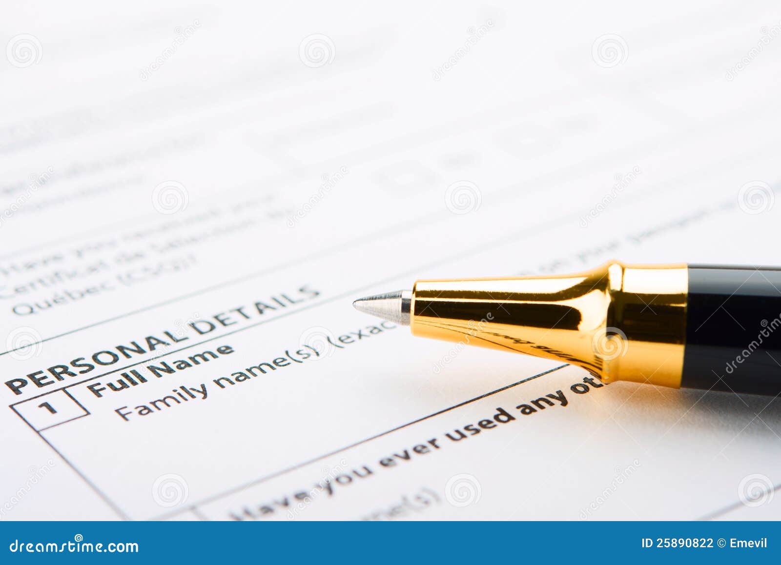 Filling Questionnaire stock photo. Image of business - 25890822