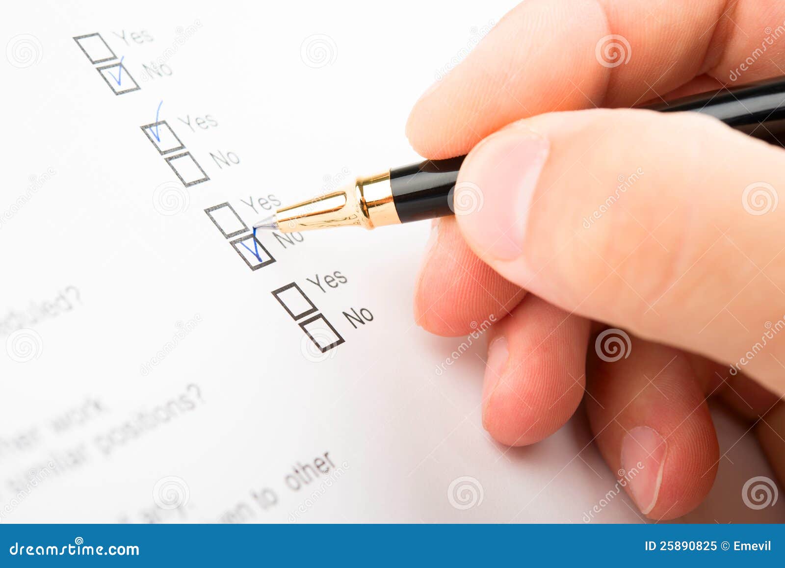 Filling Questionnaire stock image. Image of page, choosing - 25890825