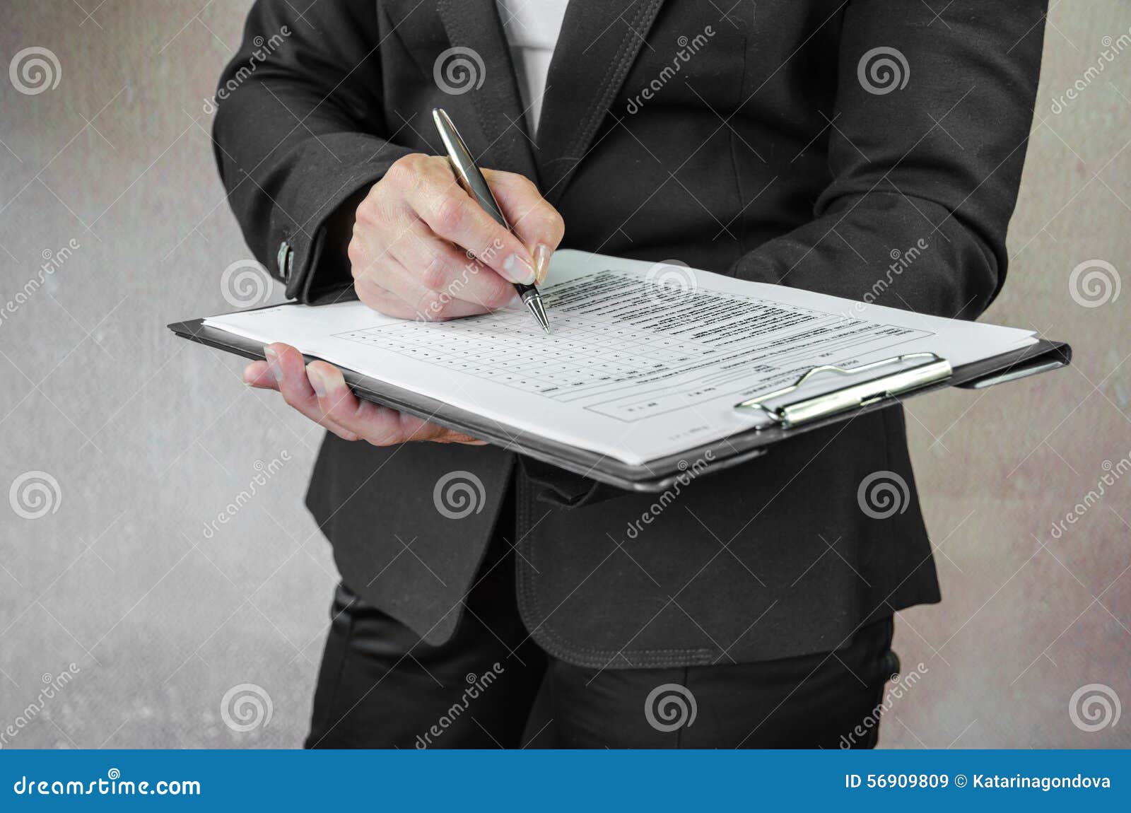 Filling in questionnaire stock image. Image of busy, business - 56909809