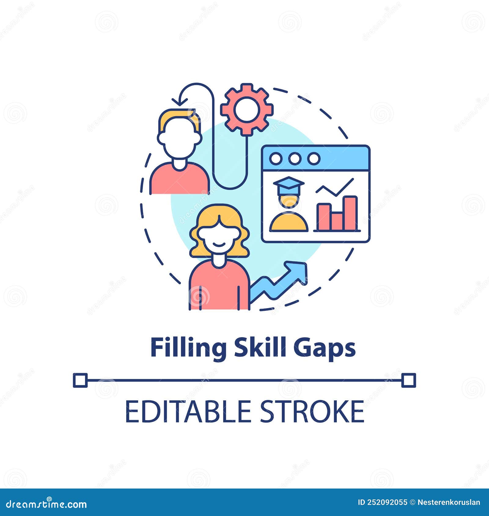 Filling Skill Gaps Concept Icon Cartoon Vector | CartoonDealer.com ... Filling Skill Gaps Concept Icon Cartoon Vector | CartoonDealer.com ...