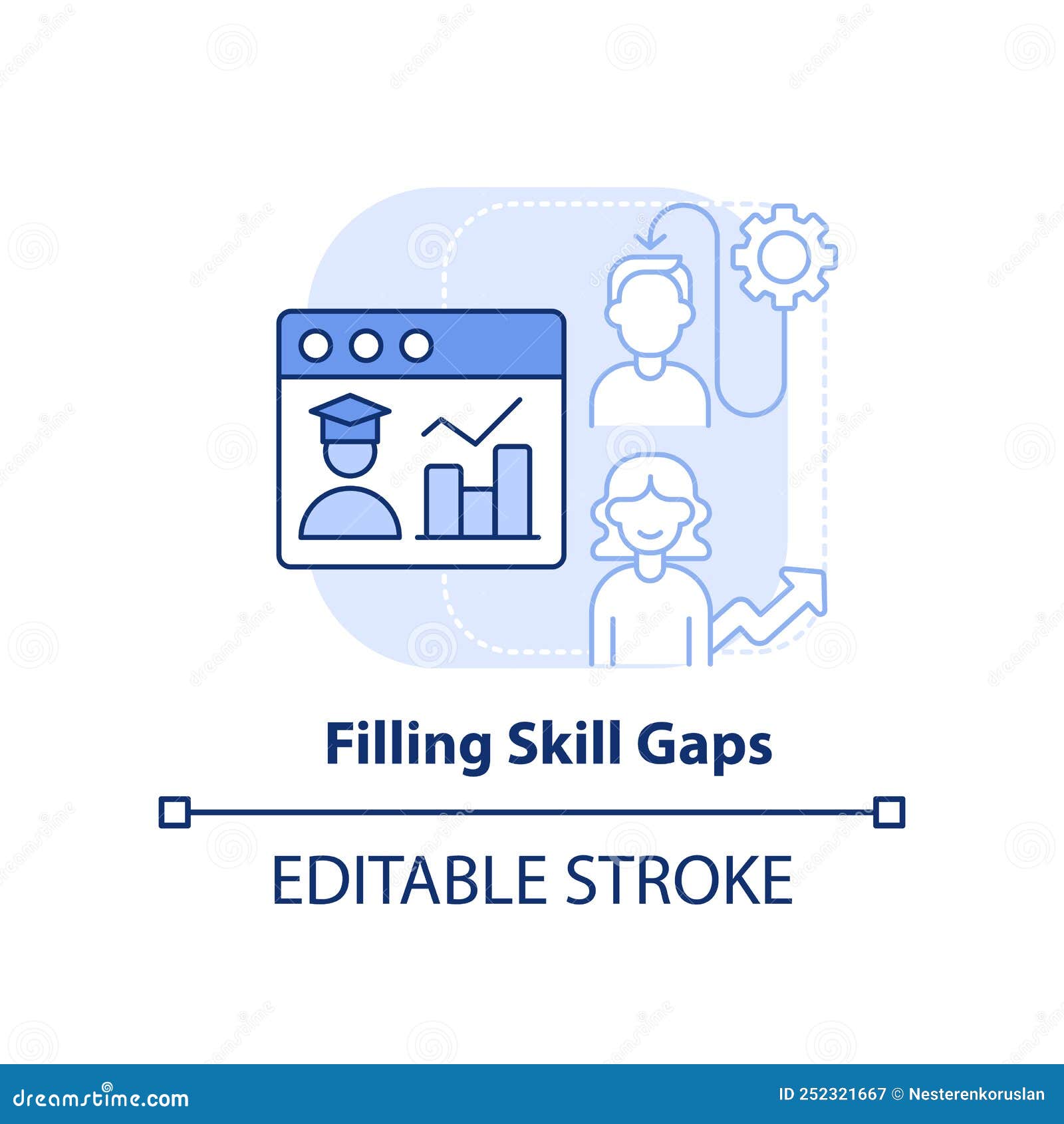 Filling Skill Gaps Light Blue Concept Icon Stock Vector - Illustration ... Filling Skill Gaps Light Blue Concept Icon Stock Vector - Illustration ...