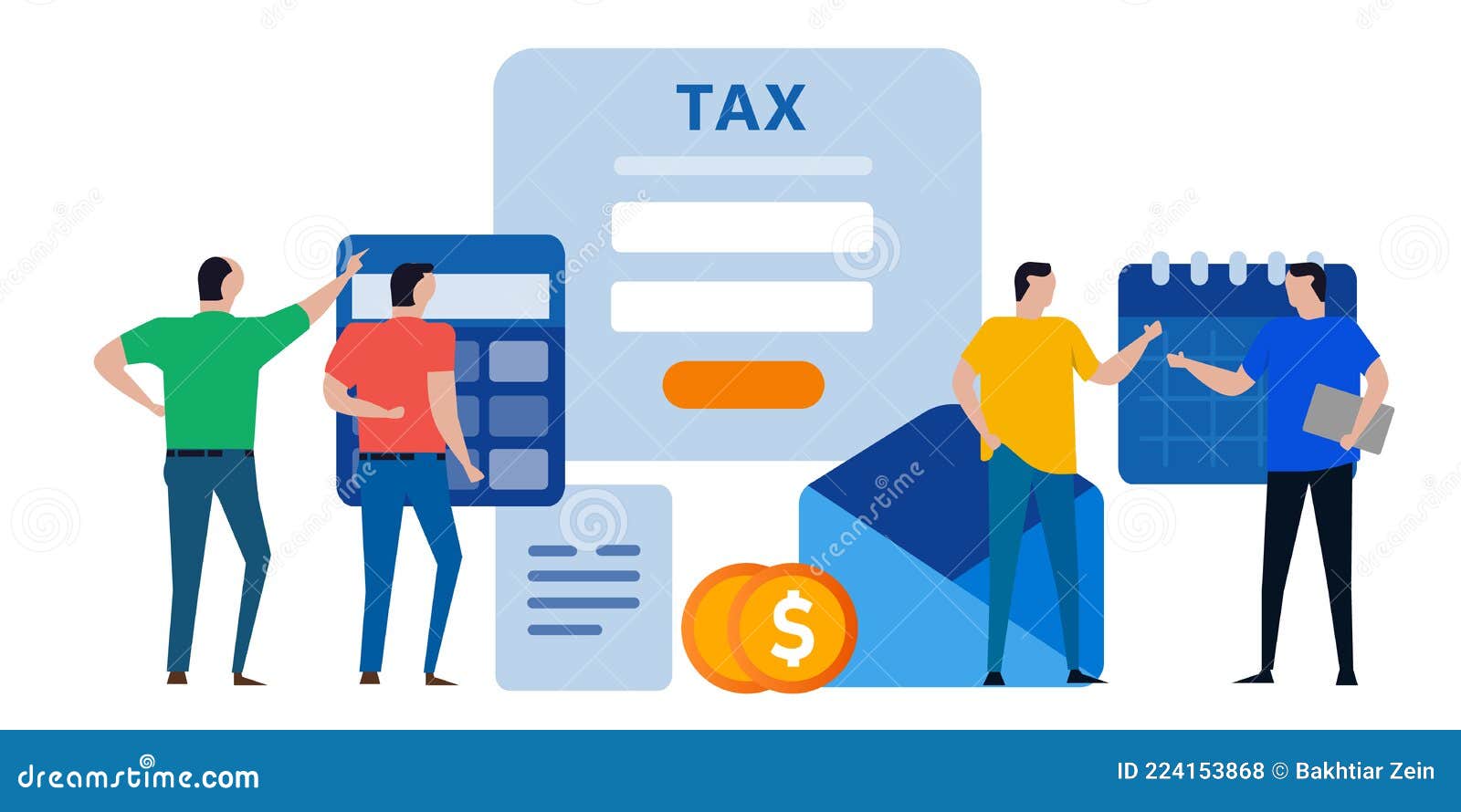 Filling Submit Tax Form Online Internet Using Application Digital Stock ...