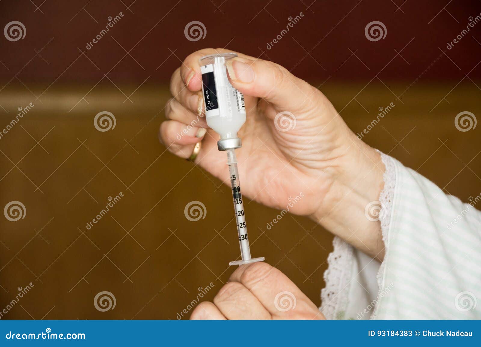 Filling a syringe. stock image. Image of needle, filled - 93184383