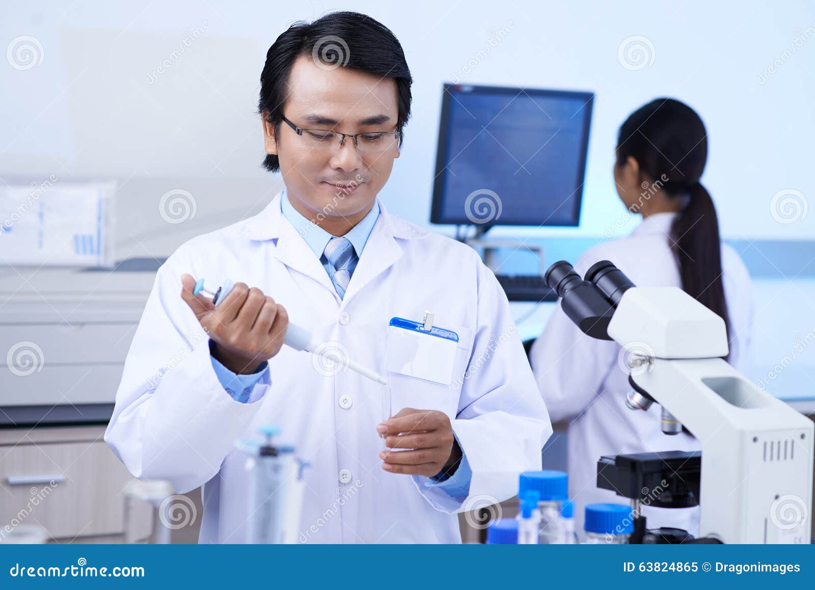 Filling test-tube stock image. Image of chemist, filling - 63824865