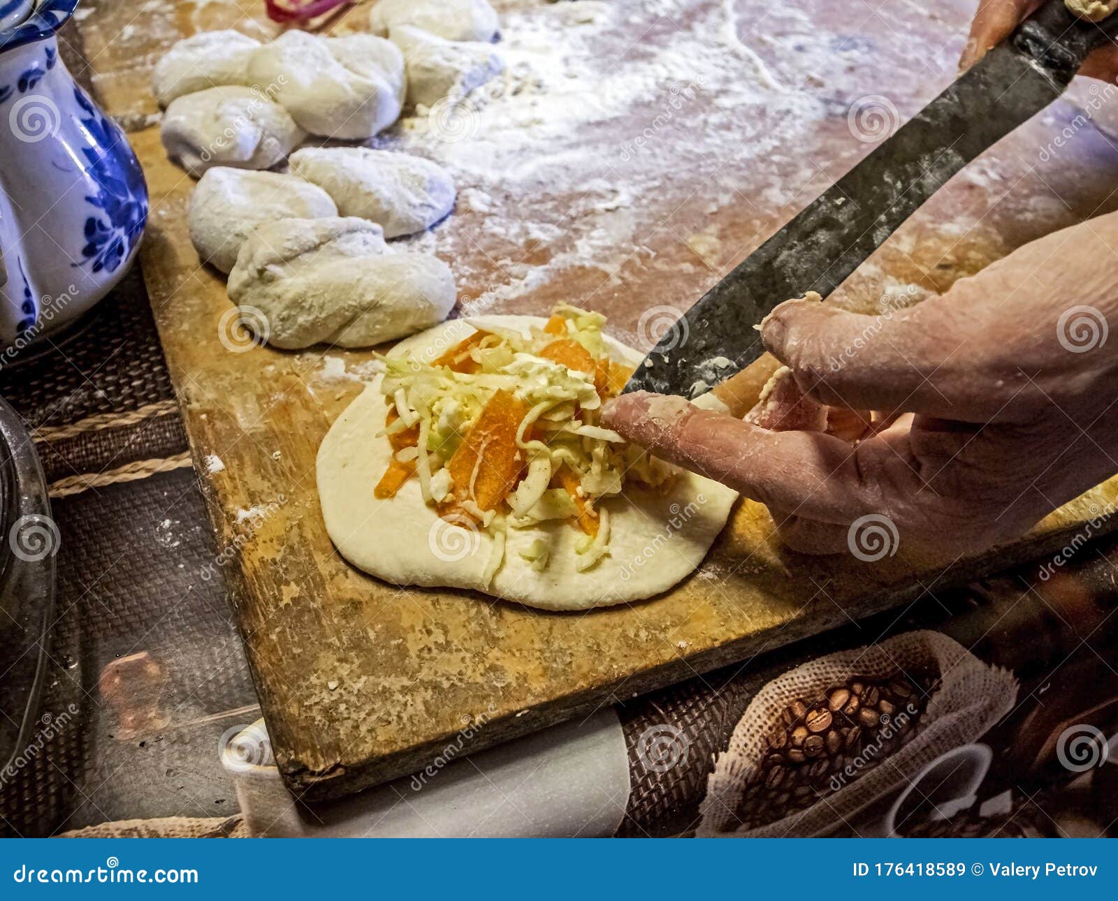 Raw Pies, Adding Butter To the Filling Stock Image - Image of healthy ...