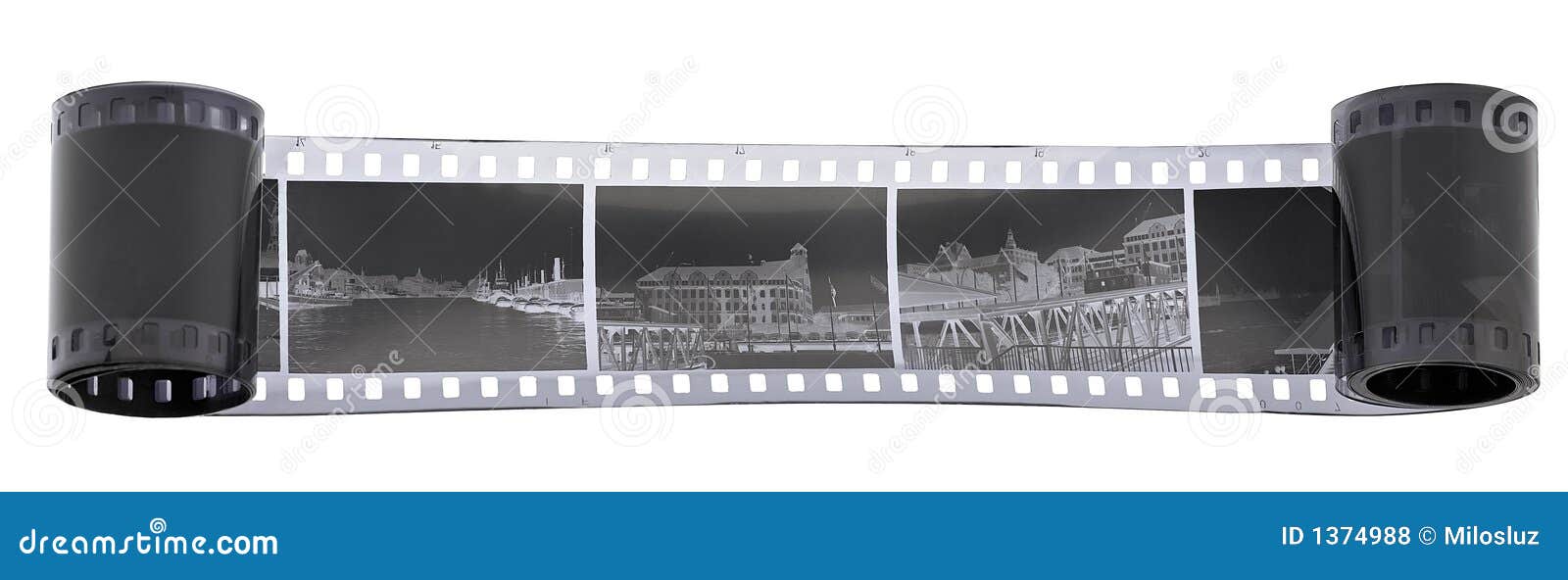 Film stock photo. Image of perforations, strip, film, isolated - 1374988