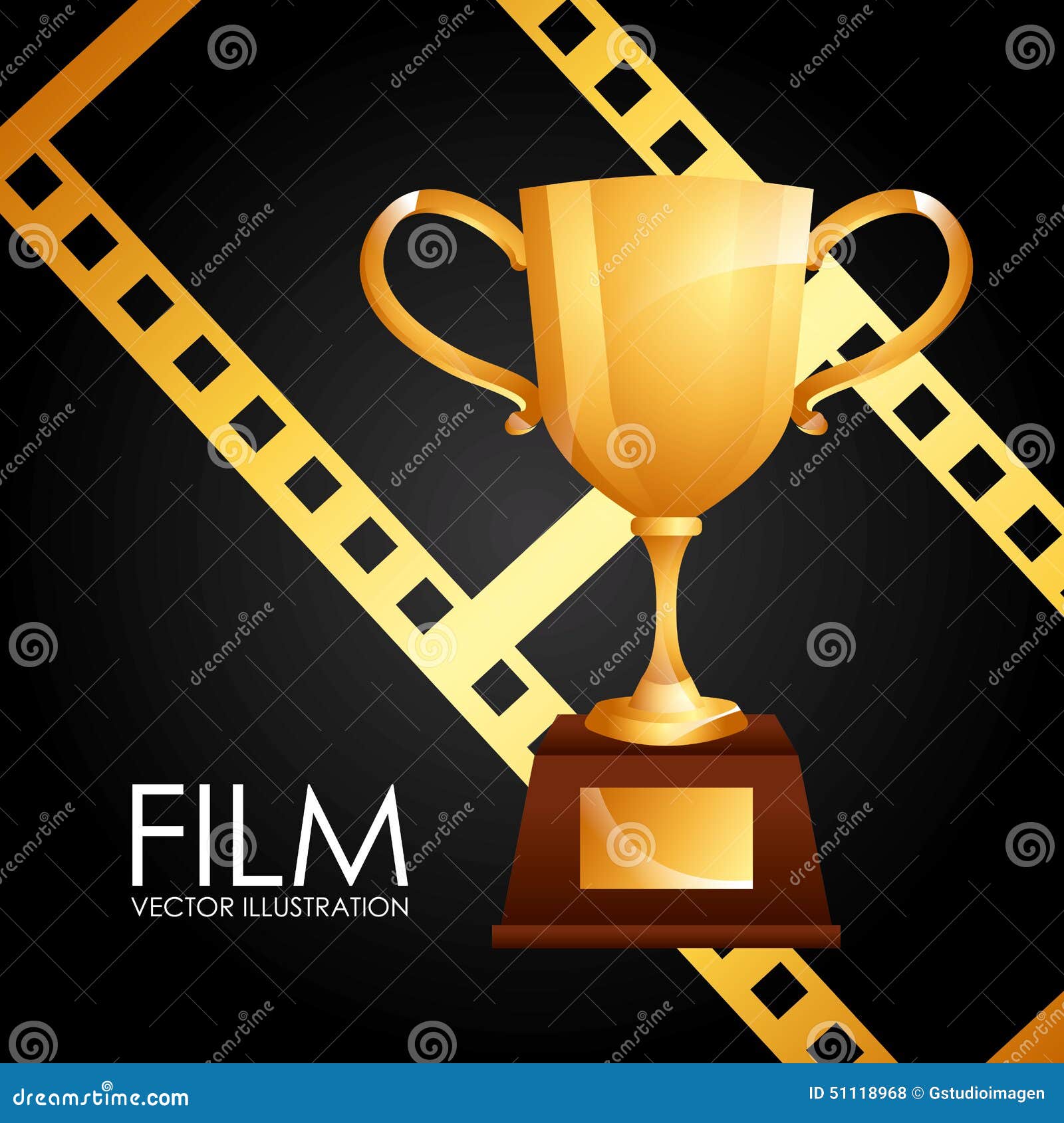 Film award stock vector. Illustration of film, entertainment - 51118968