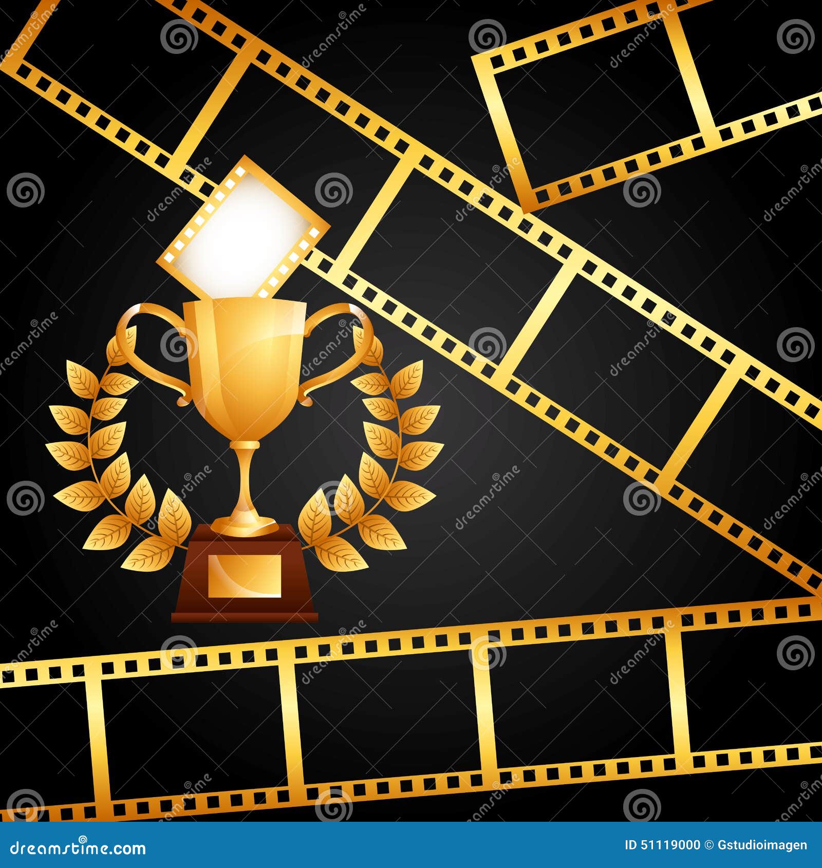 Film award stock vector. Illustration of golden, presentation - 51119000
