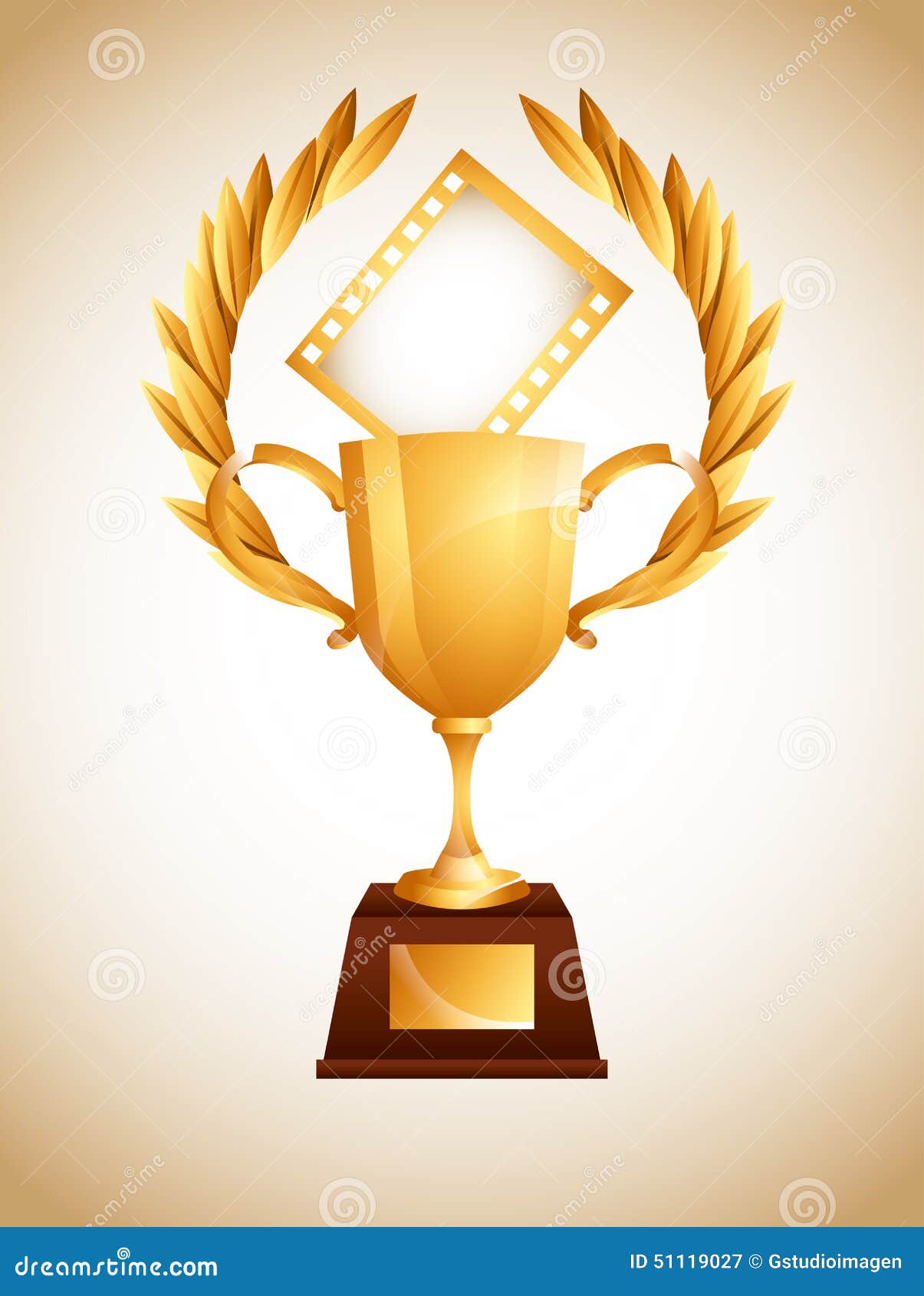 Film award stock vector. Illustration of show, golden - 51119027