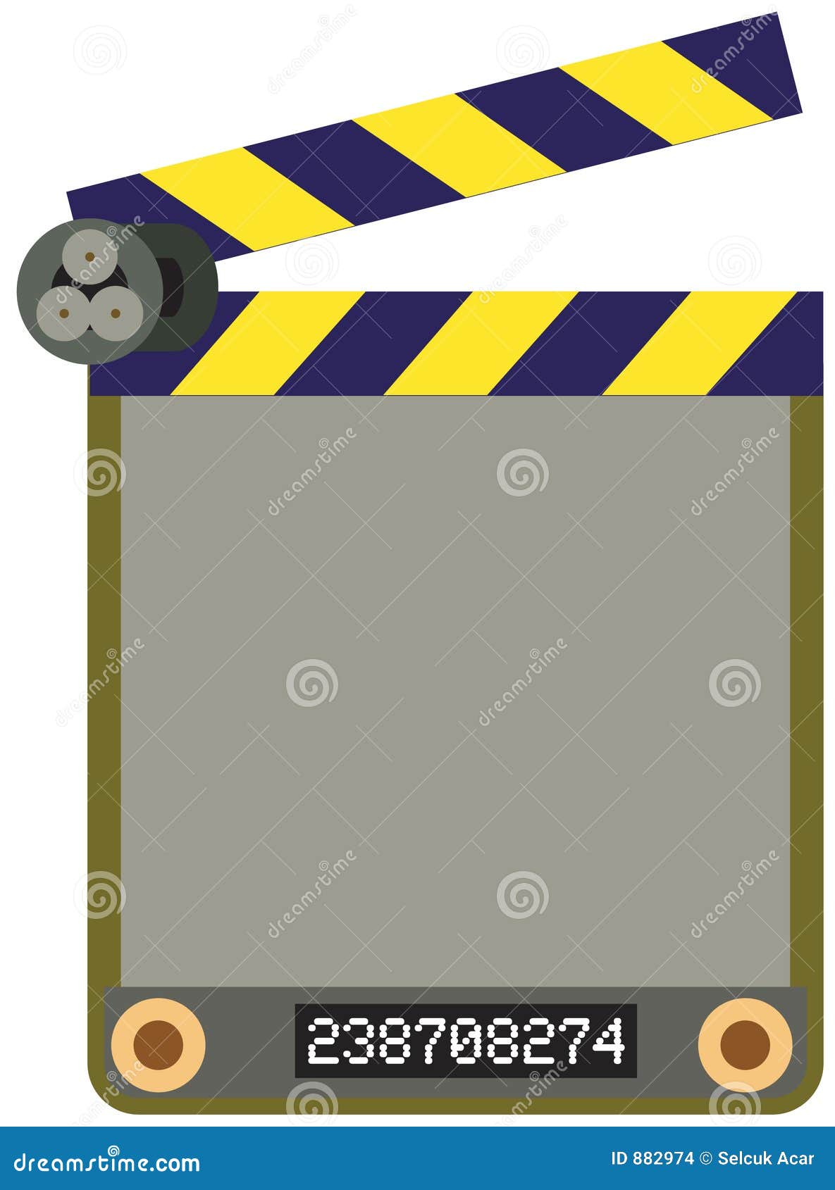 Film board. stock vector. Illustration of motion, clapperboard - 882974