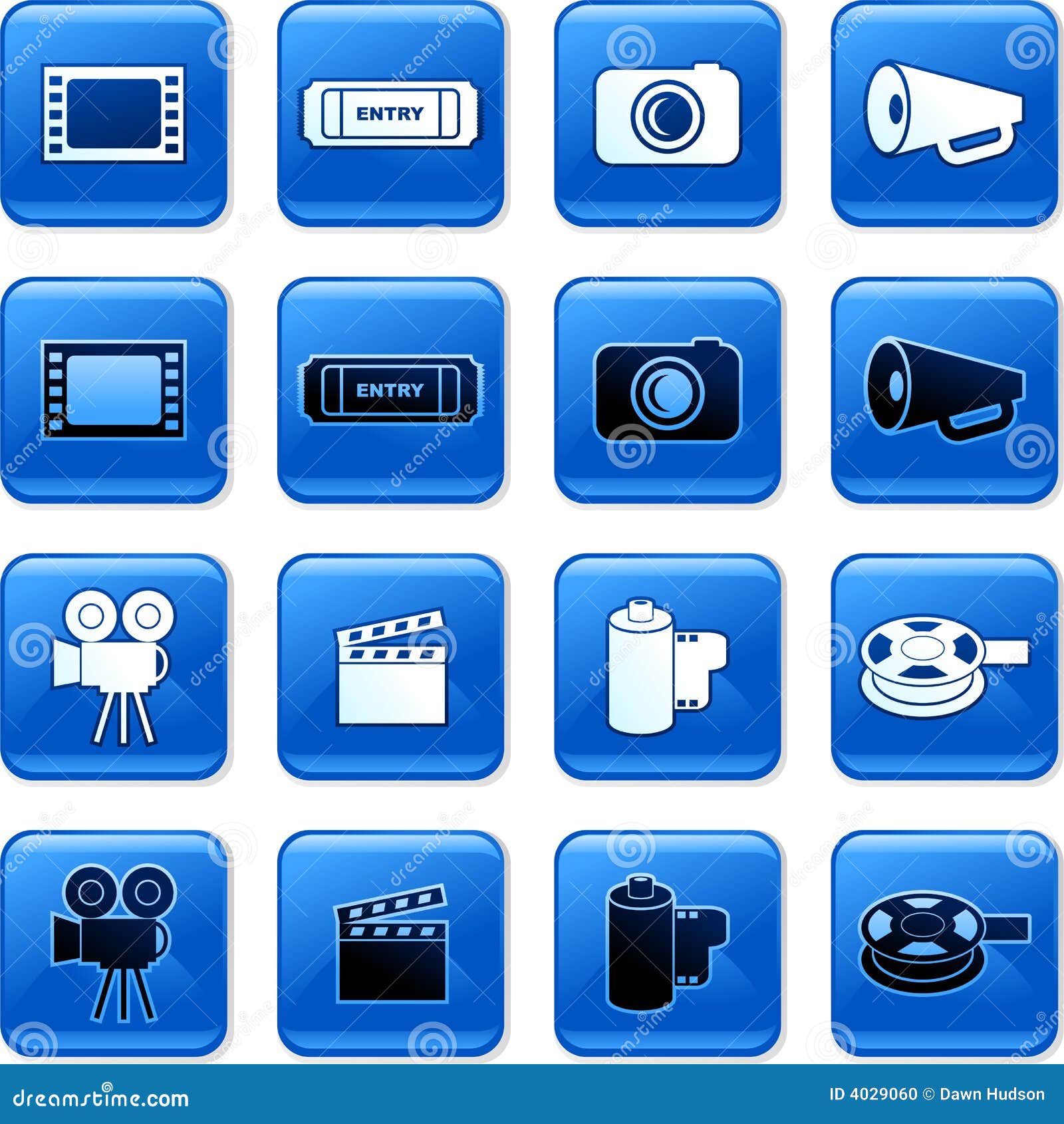Film buttons stock illustration. Illustration of digital - 4029060