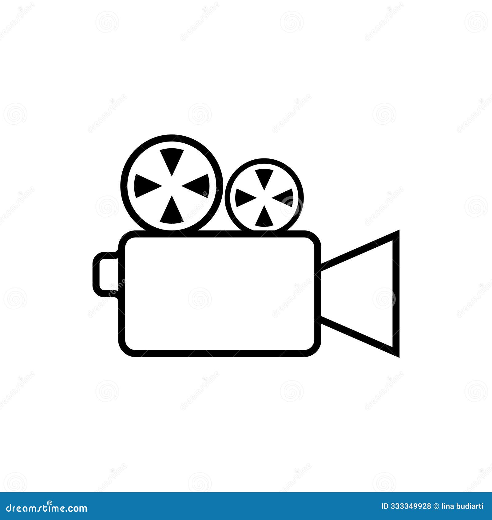 Film camera icon stock vector. Illustration of cinema - 333349928