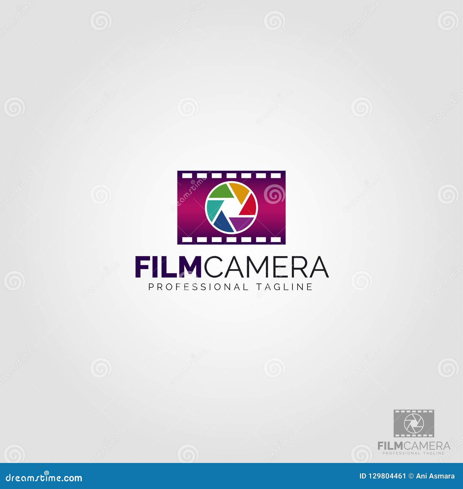 Film Camera Logo Template stock vector. Illustration of camera - 129804461