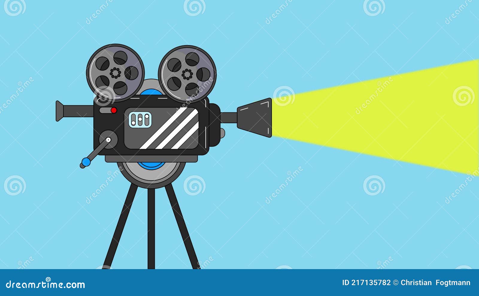 Film Camera Old-fashioned Retro Turns on and Runs Animation Stock ...