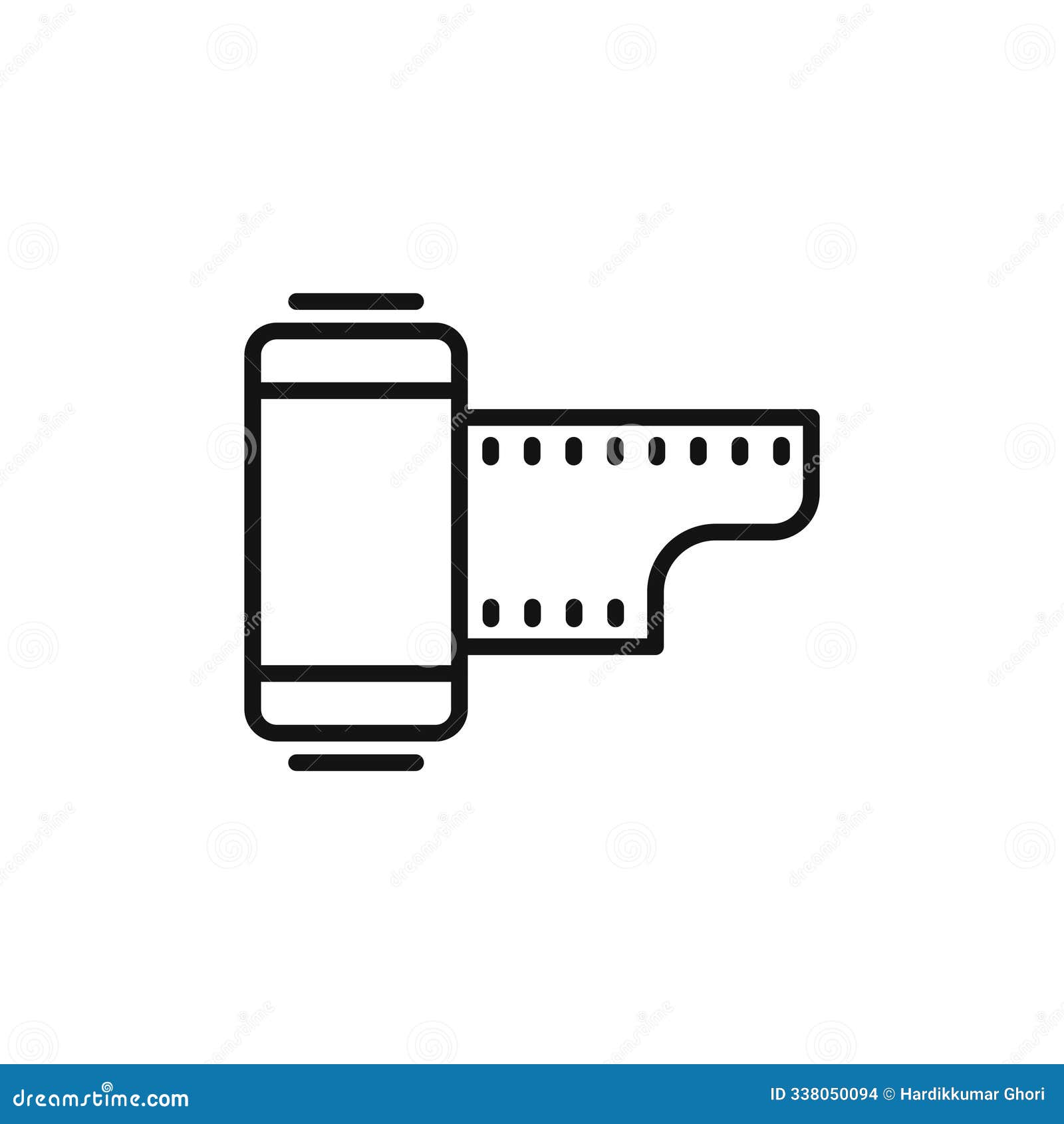 Film Canister Icon Isolated on White Background Stock Vector ...