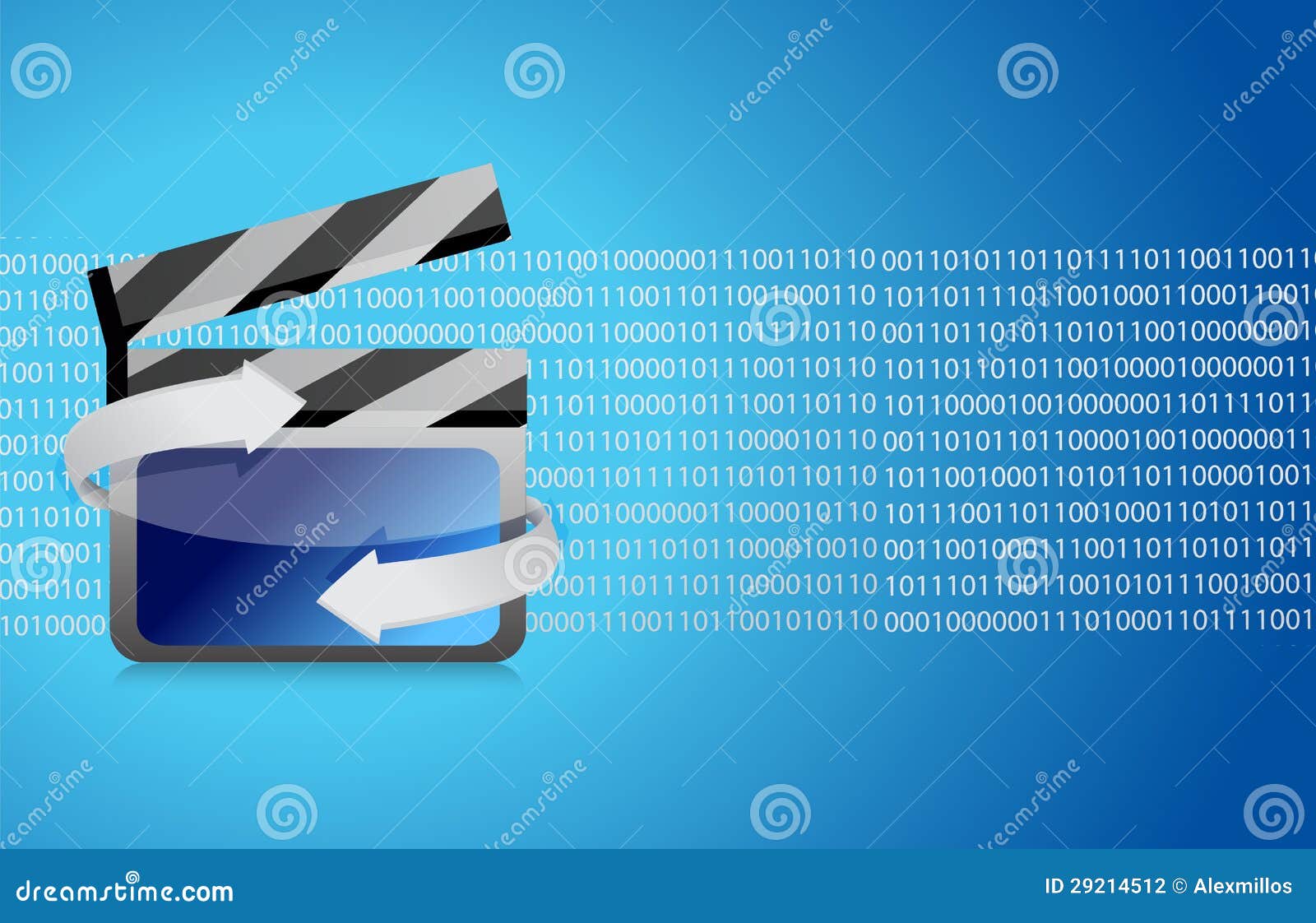 Film Clap Board Cinema Sign. Black Icon On White Popart Splash At Green ...