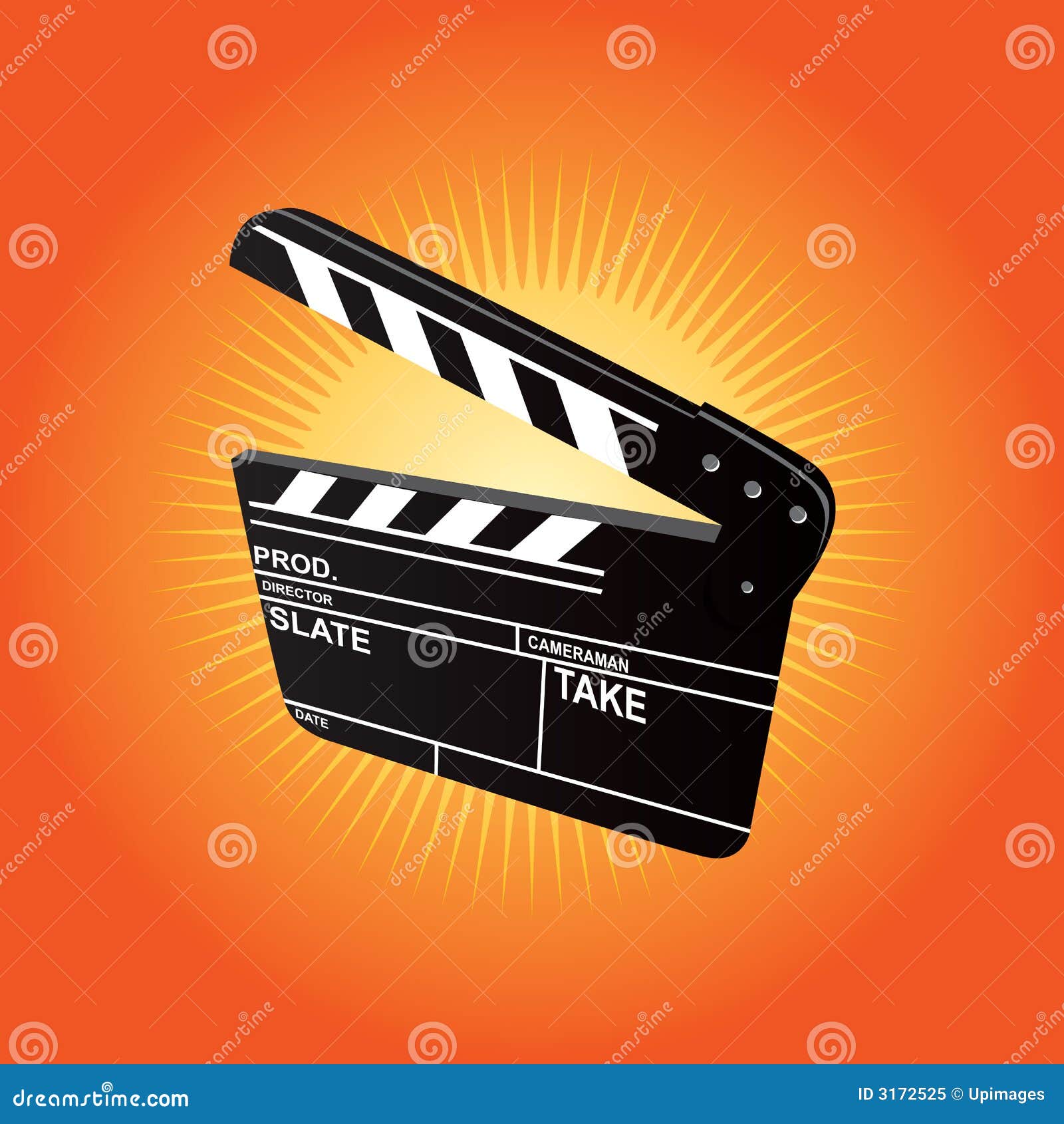 Film Clapboard stock vector. Illustration of clacker, isolated - 3172525