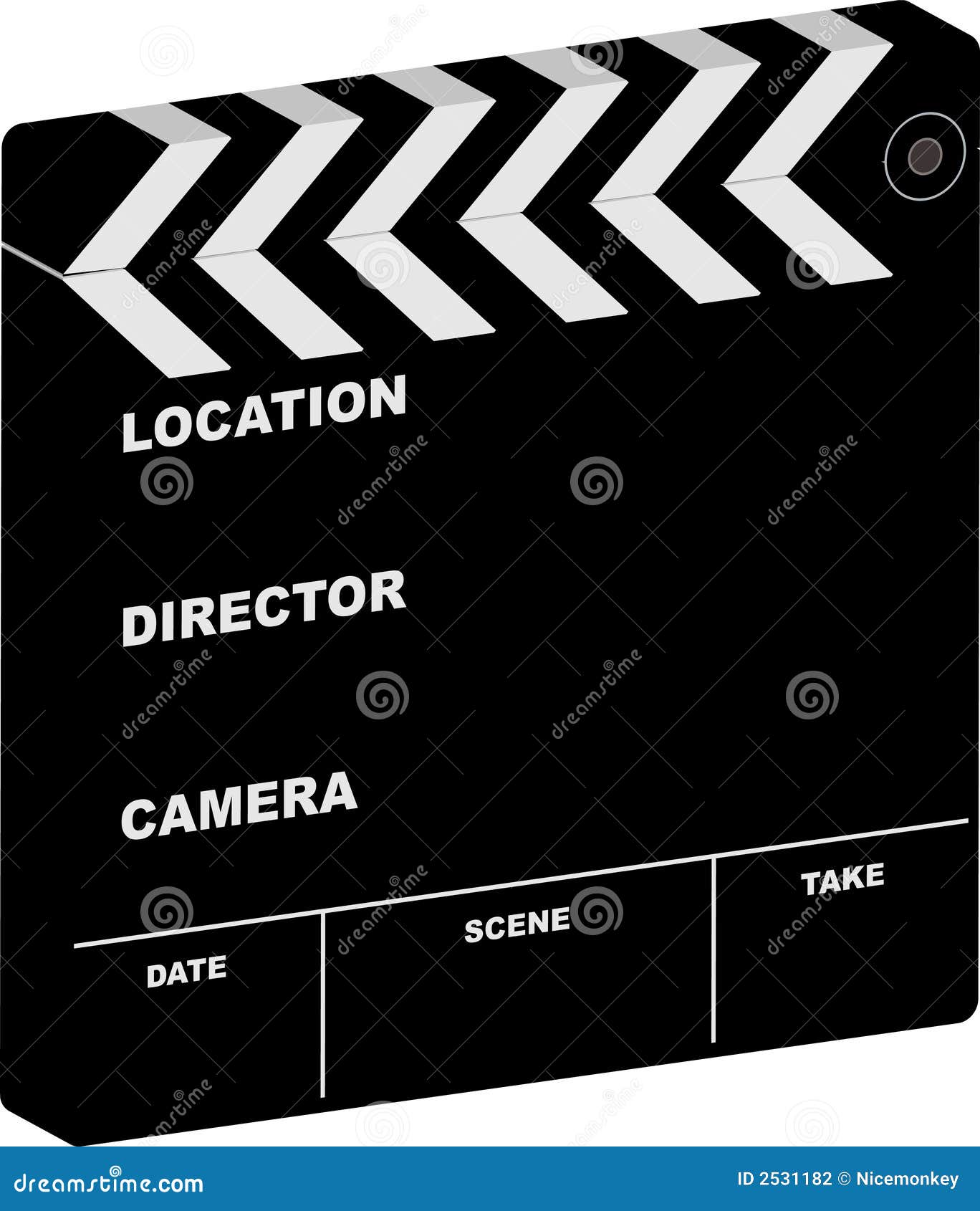 Film clapper 3d stock illustration. Illustration of roll - 2531182