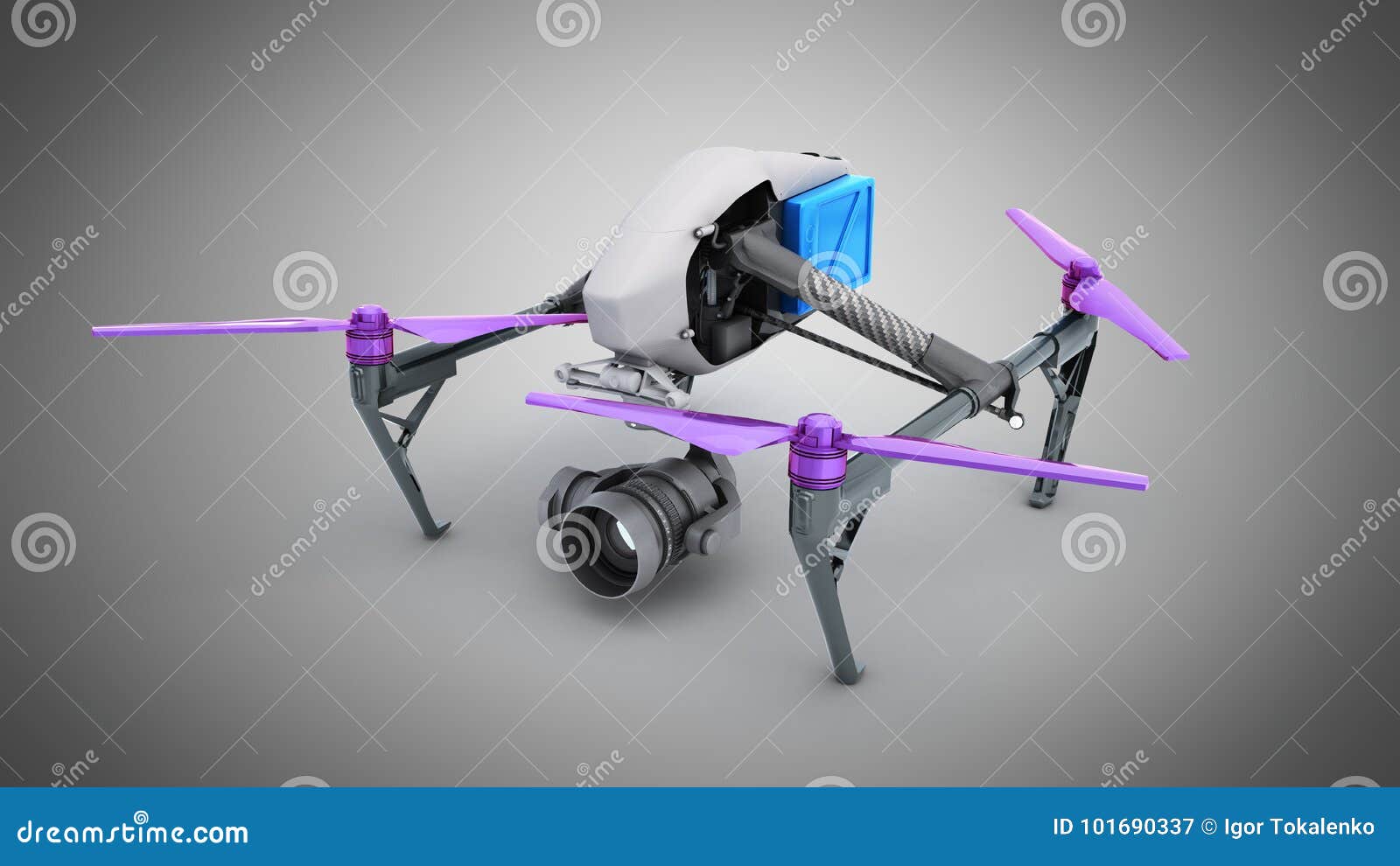 Film Concept Generic Design Remote Control Air Drone Flying 3D R Stock ...