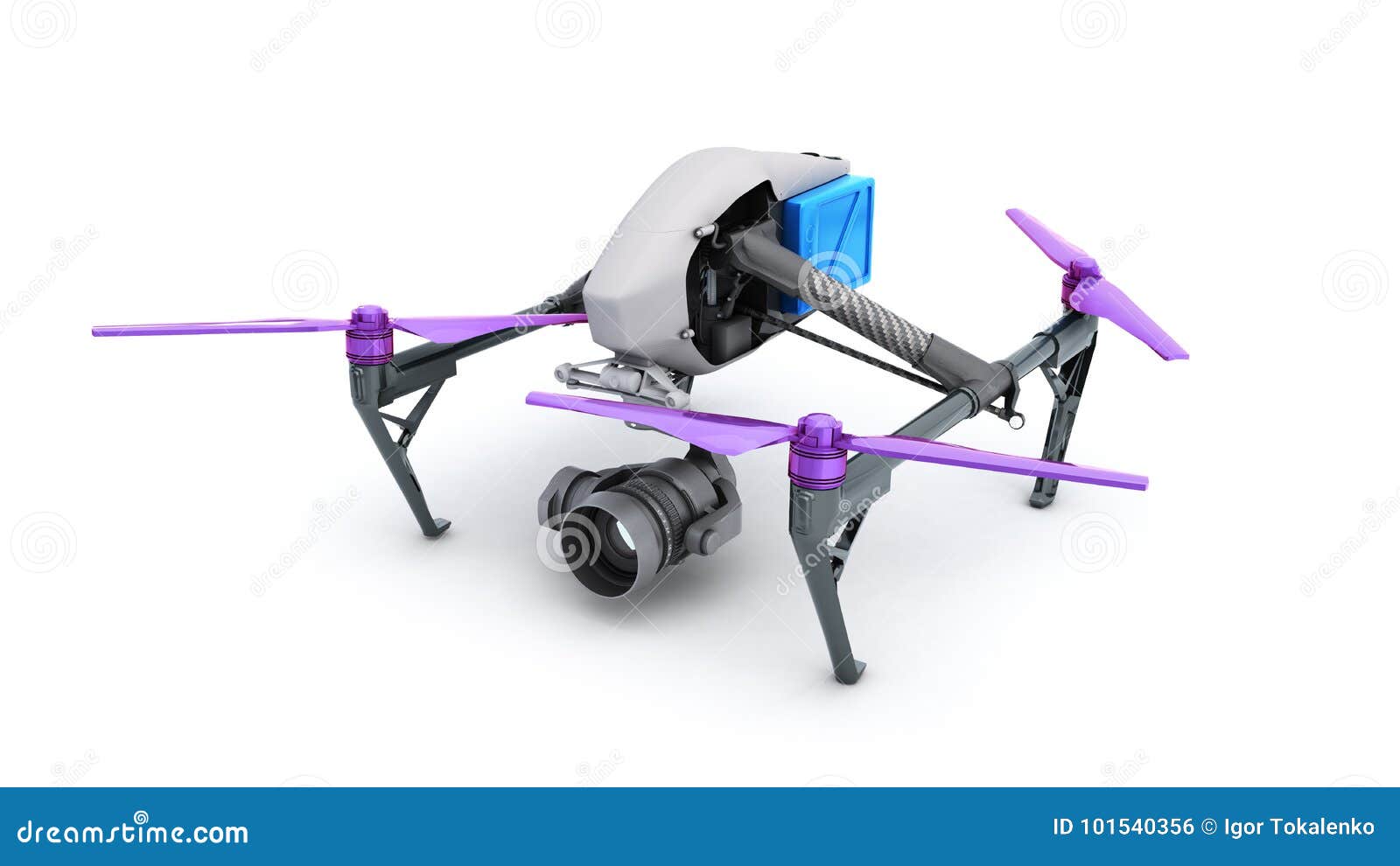 Film Concept Generic Design Remote Control Air Drone Flying 3D R Stock ...
