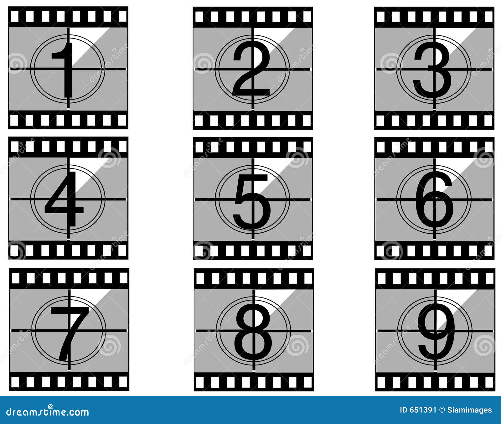 Film countdown 02 stock illustration. Illustration of screen - 651391