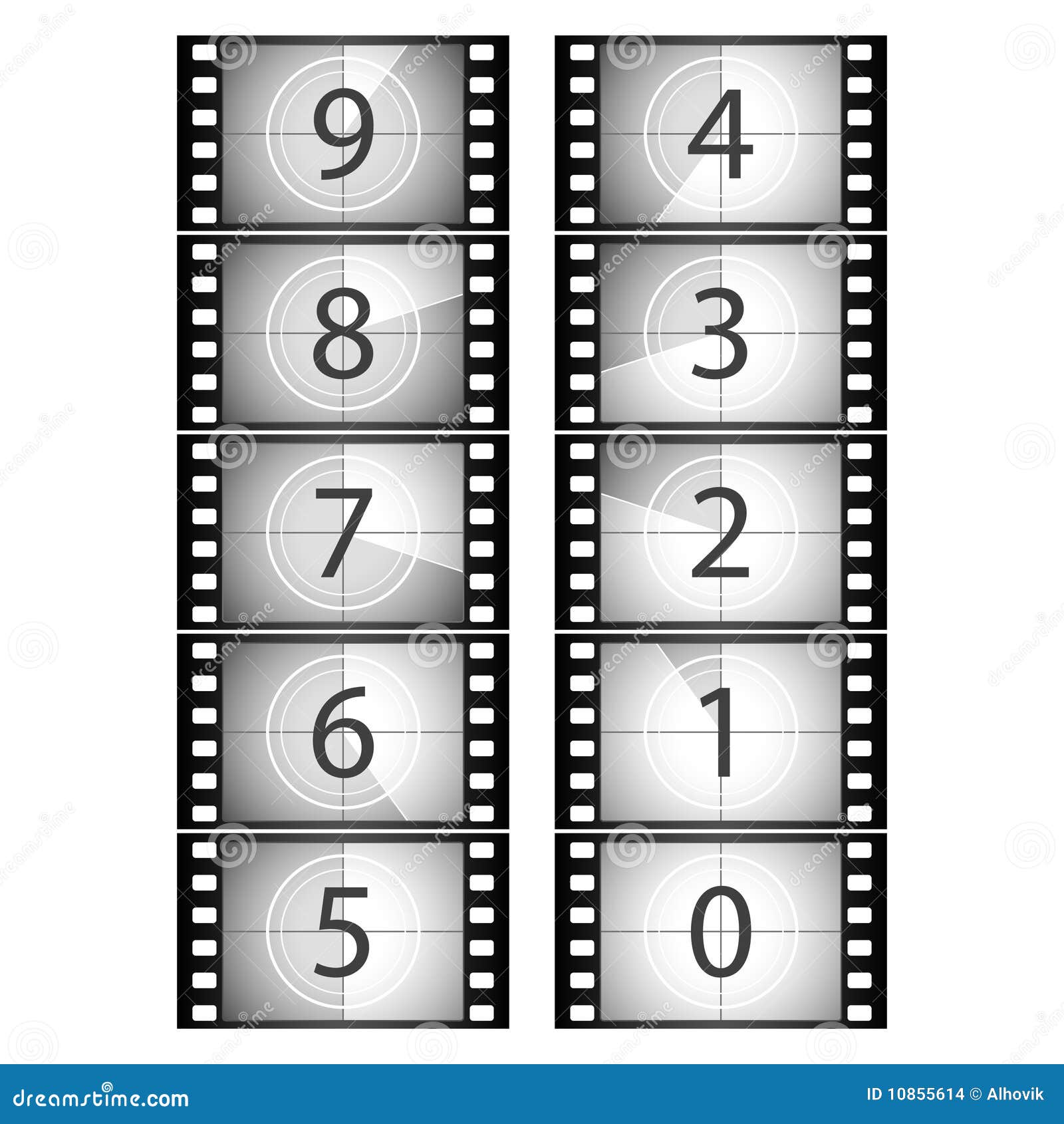 Film countdown stock vector. Illustration of movie, design - 10855614