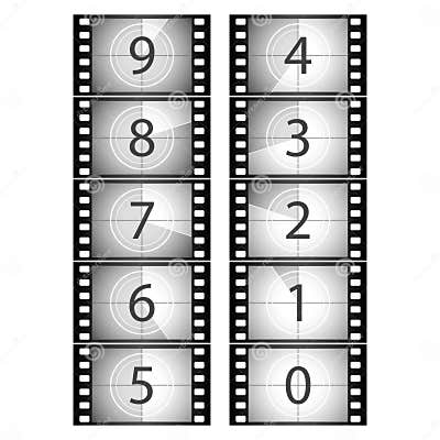Film countdown stock vector. Illustration of movie, design - 10855614