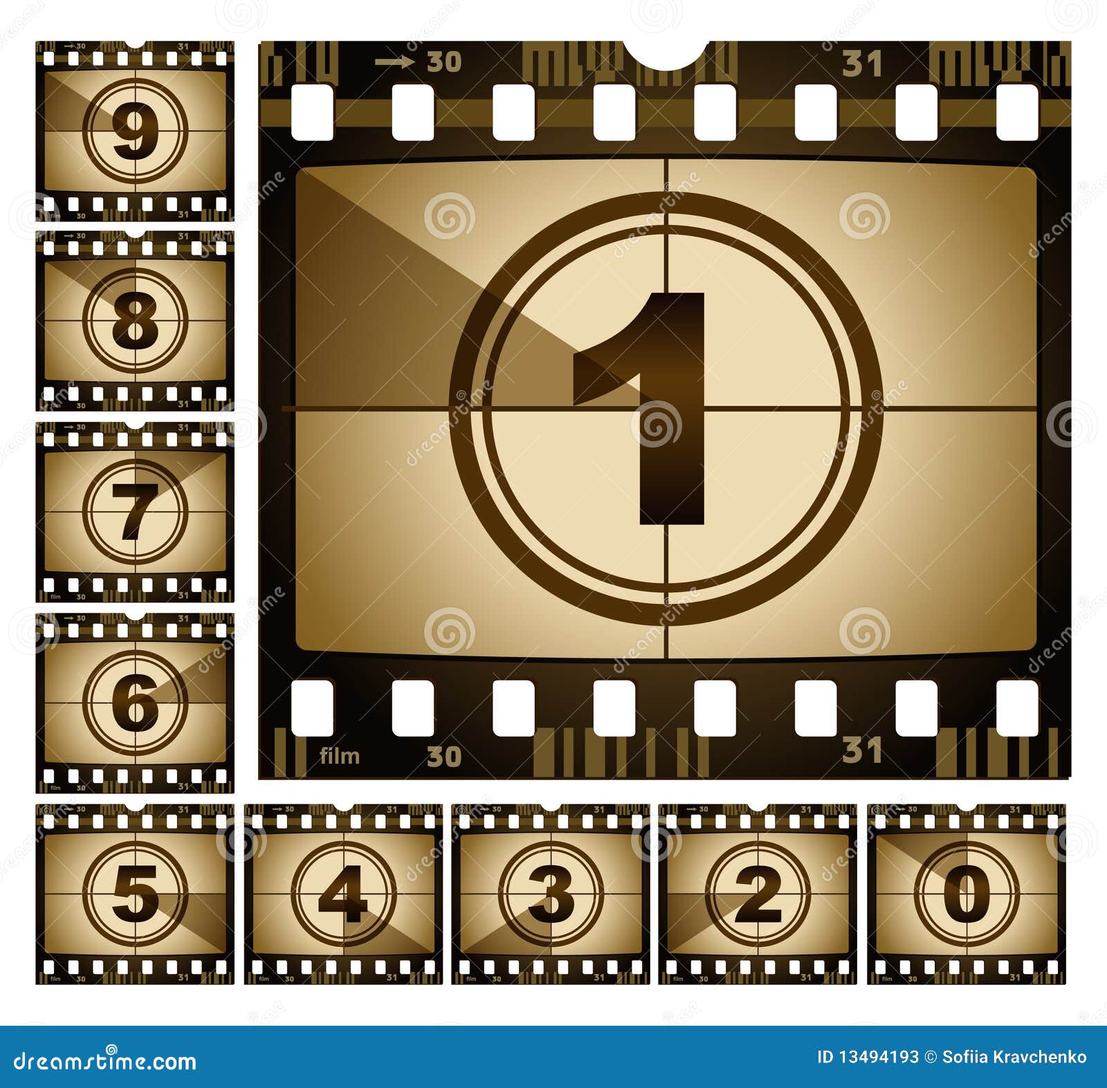 Film Countdown - Go Cartoon Vector | CartoonDealer.com #2997751
