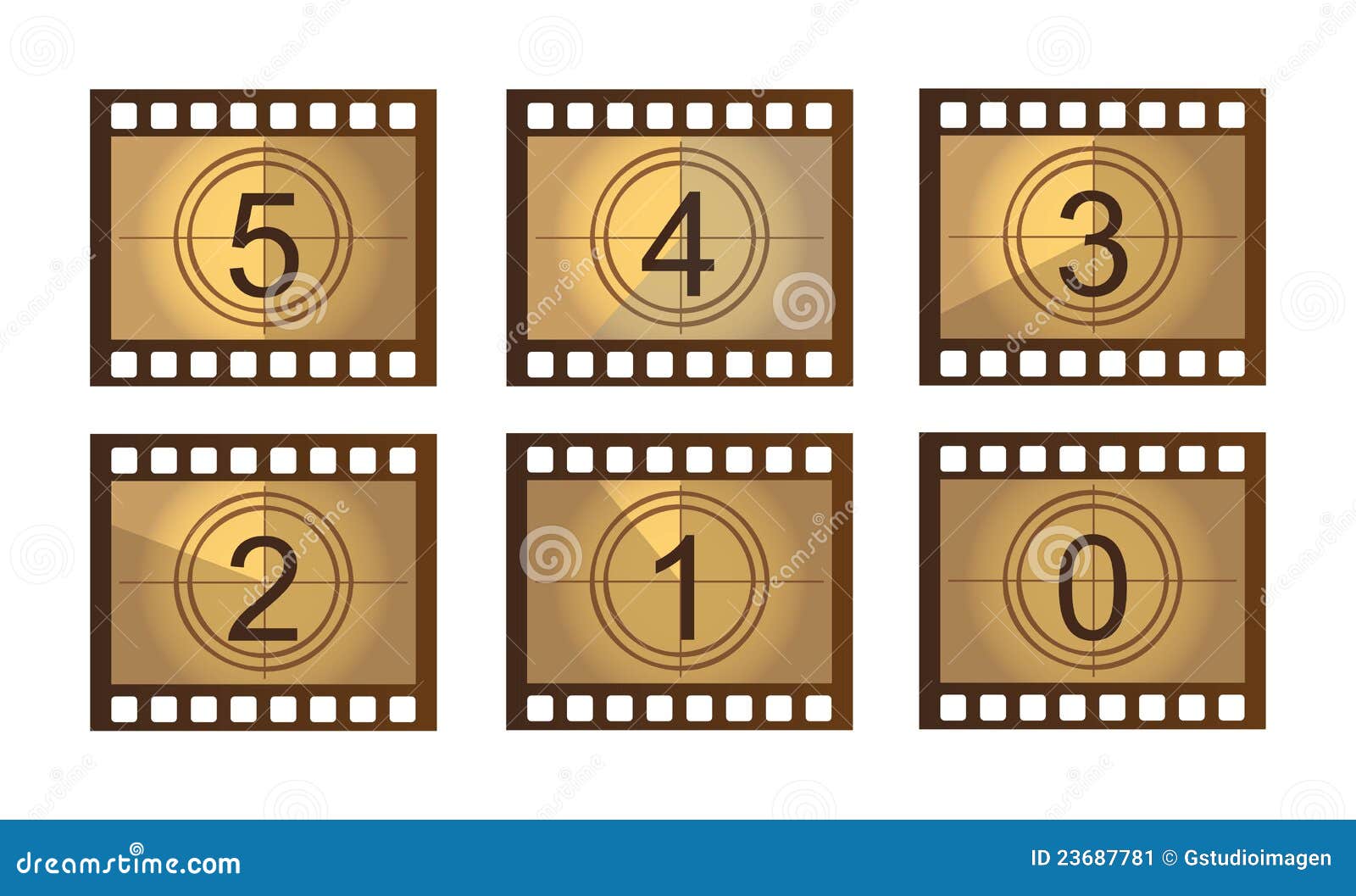 Film countdown stock vector. Illustration of animation - 23687781