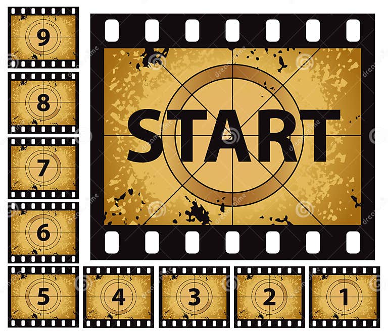 Film Countdown stock vector. Illustration of filmstrip - 28426475