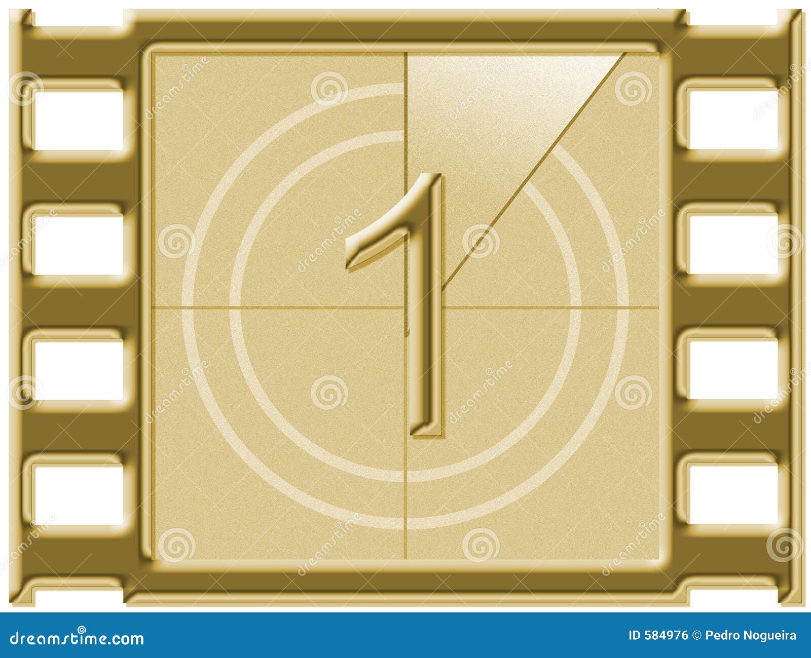 Film countdown stock illustration. Illustration of grain - 584976