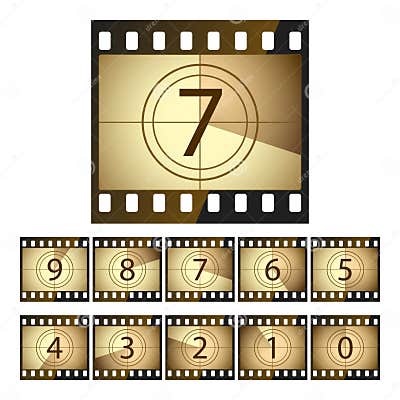Film countdown stock vector. Illustration of frame, exposure - 9917575