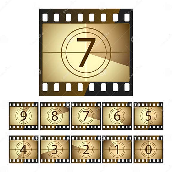 Film countdown stock vector. Illustration of frame, exposure - 9917575