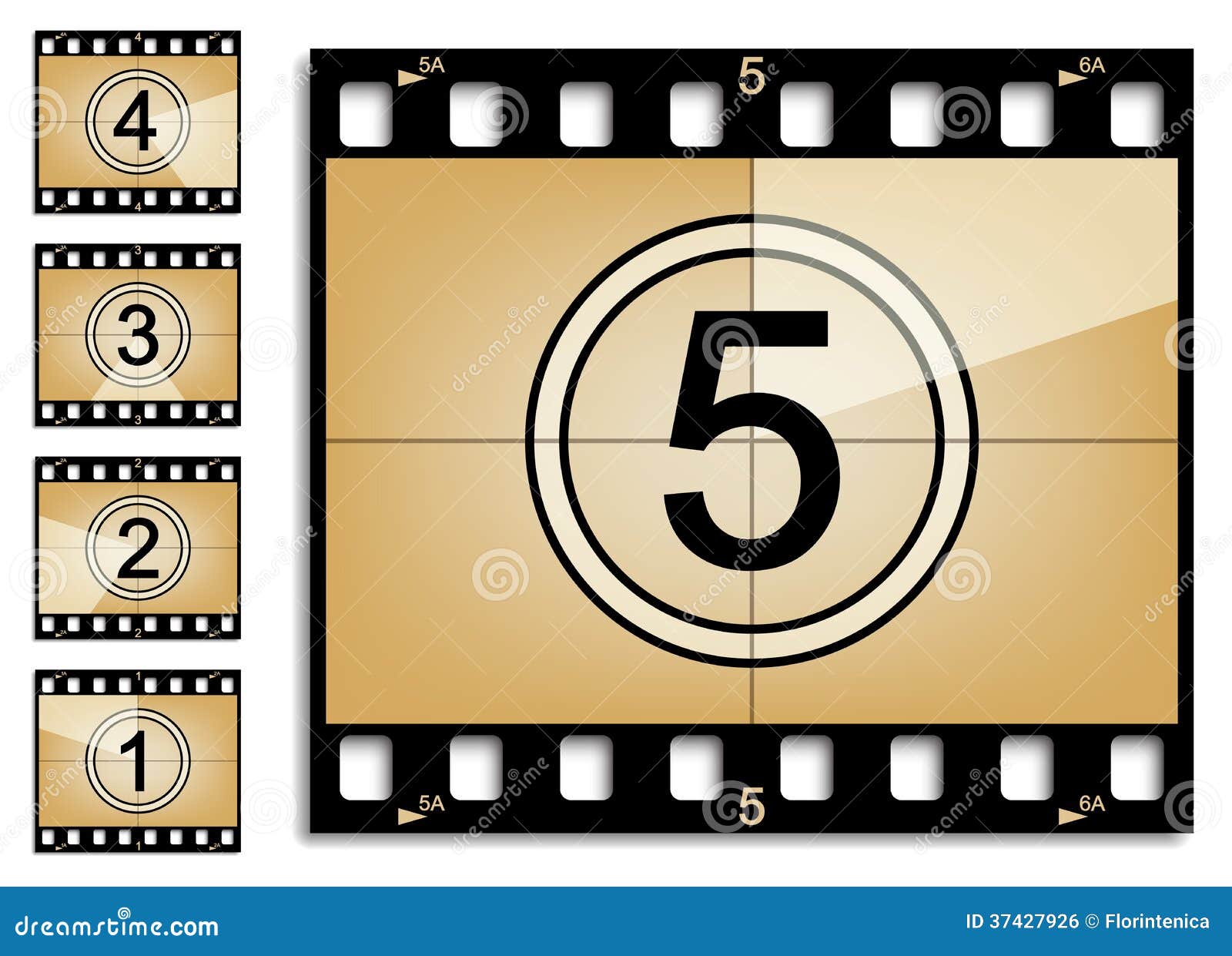 Film countdown stock vector. Illustration of cinematography - 37427926