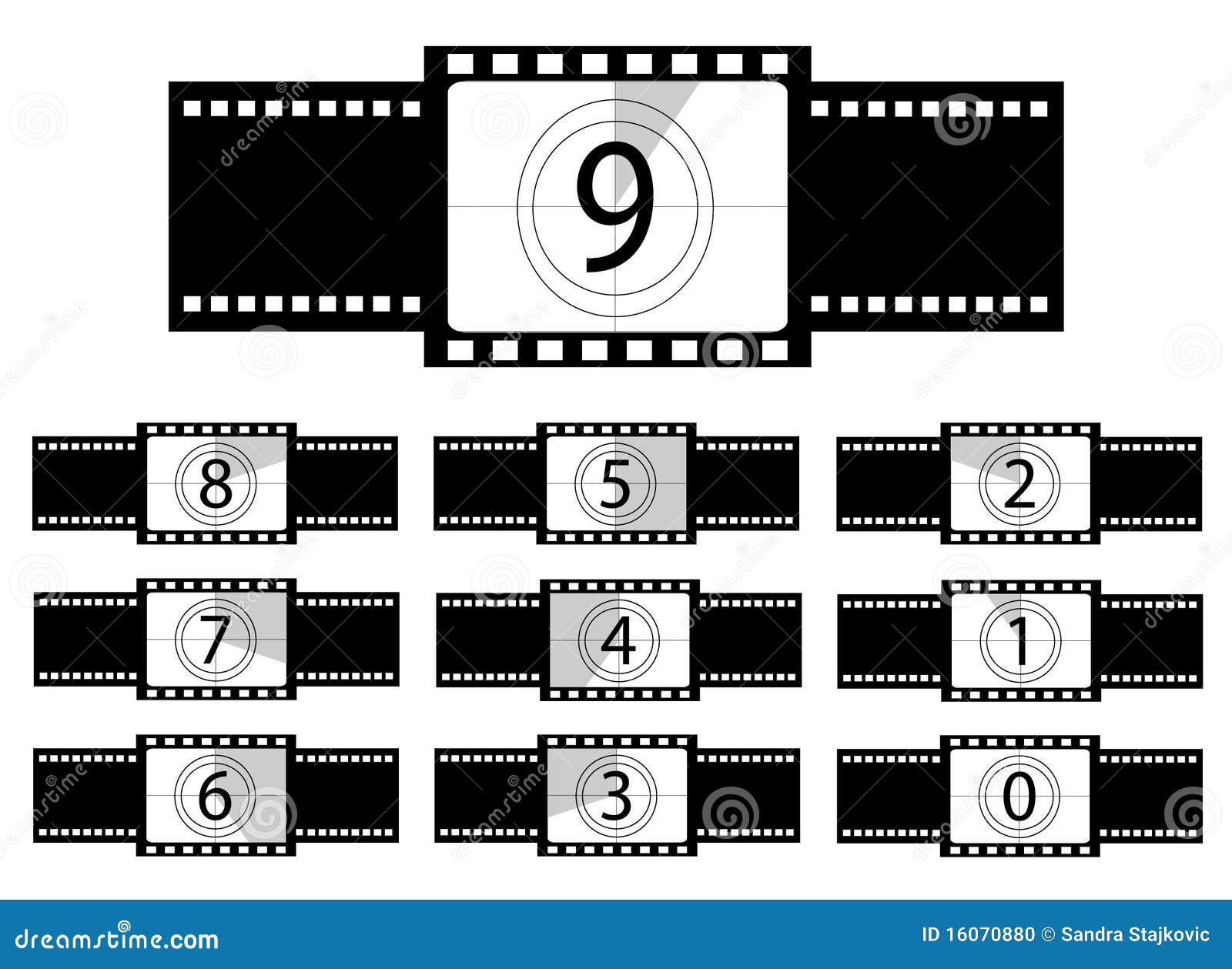 Film Countdown Illustration Stock Vector - Illustration of develop ...