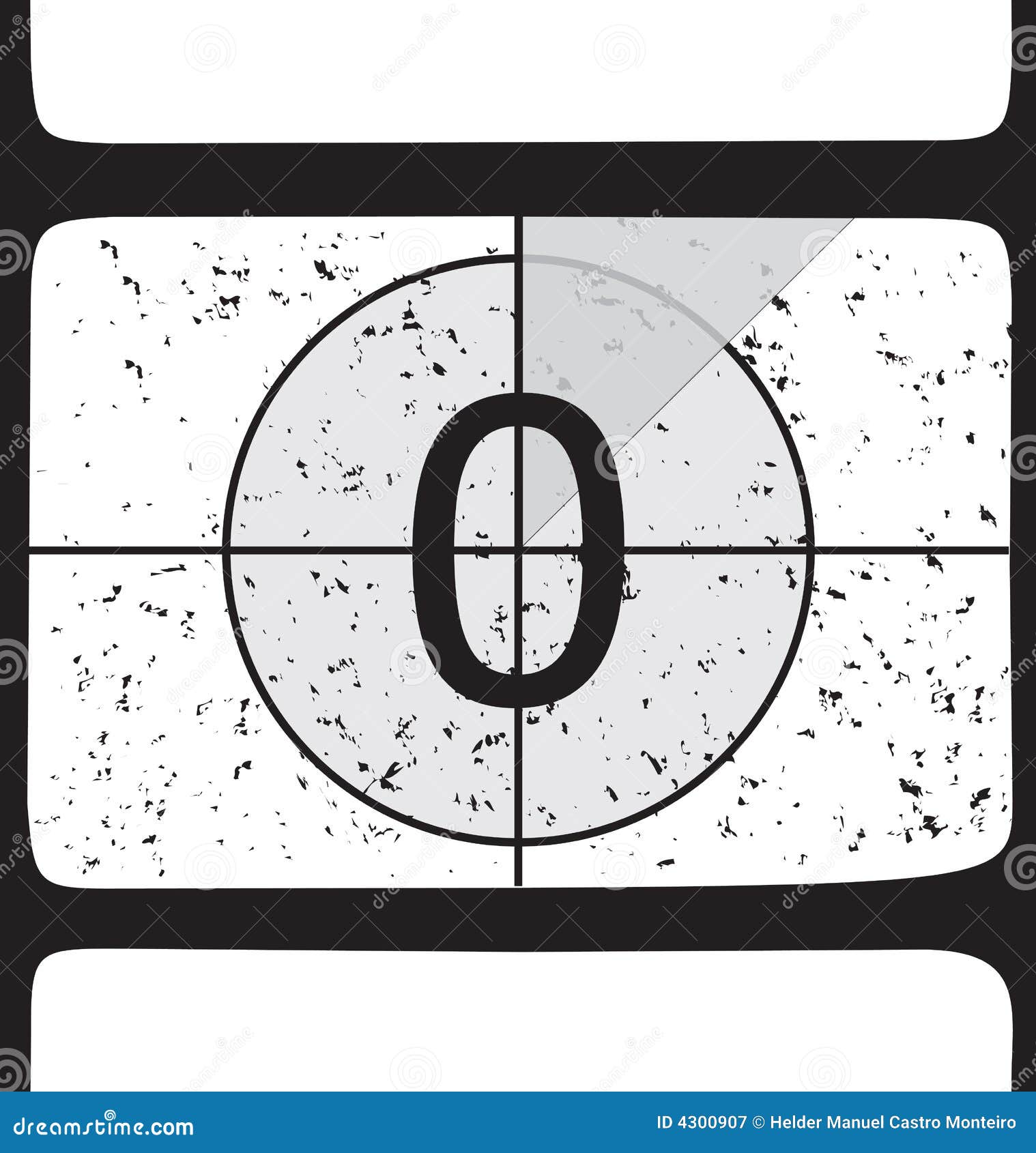 Film countdown at number 0 stock vector. Illustration of making - 4300907