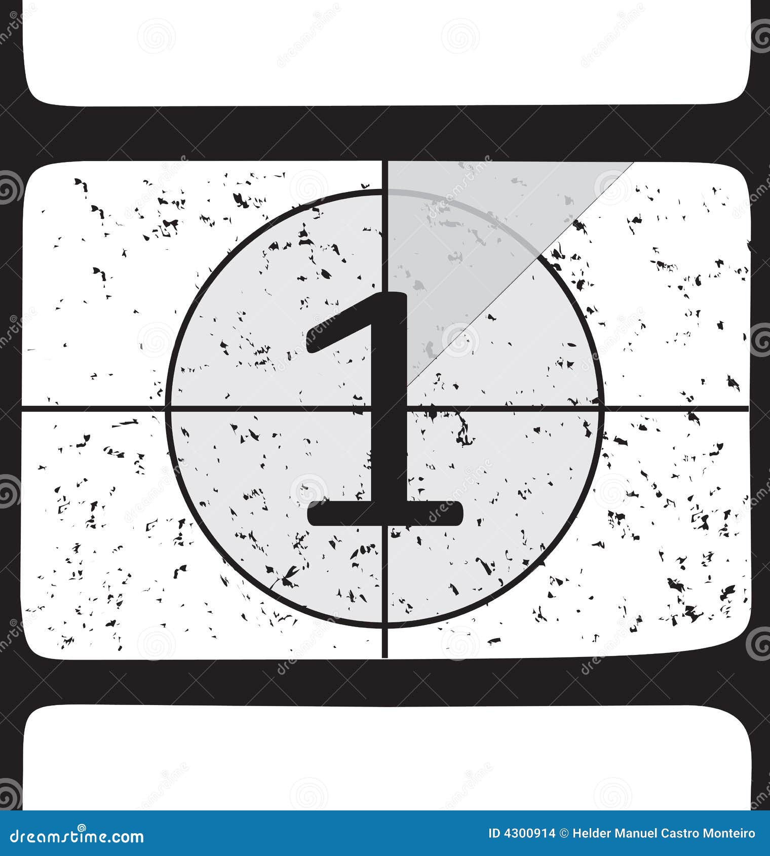 Film countdown at number 1 stock vector. Illustration of countdown ...