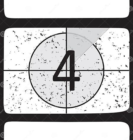 Film countdown at number 4 stock vector. Illustration of theater - 4300999