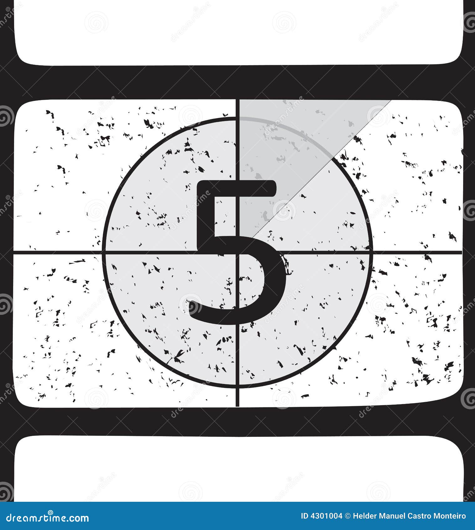 Film countdown at number 5 stock vector. Illustration of numeral - 4301004