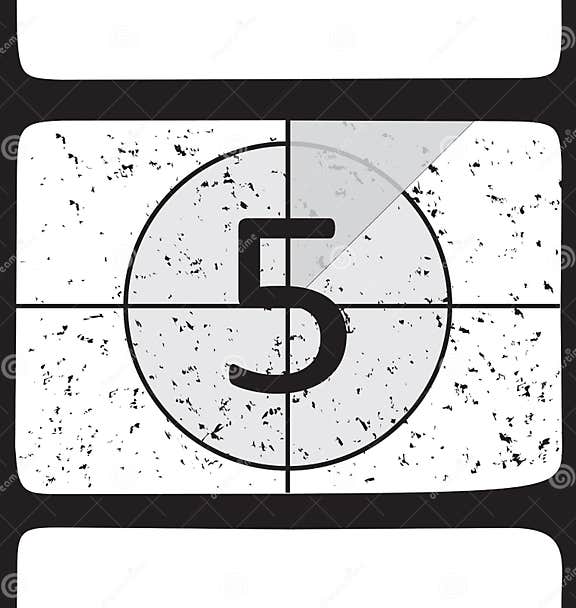 Film countdown at number 5 stock vector. Illustration of numeral - 4301004