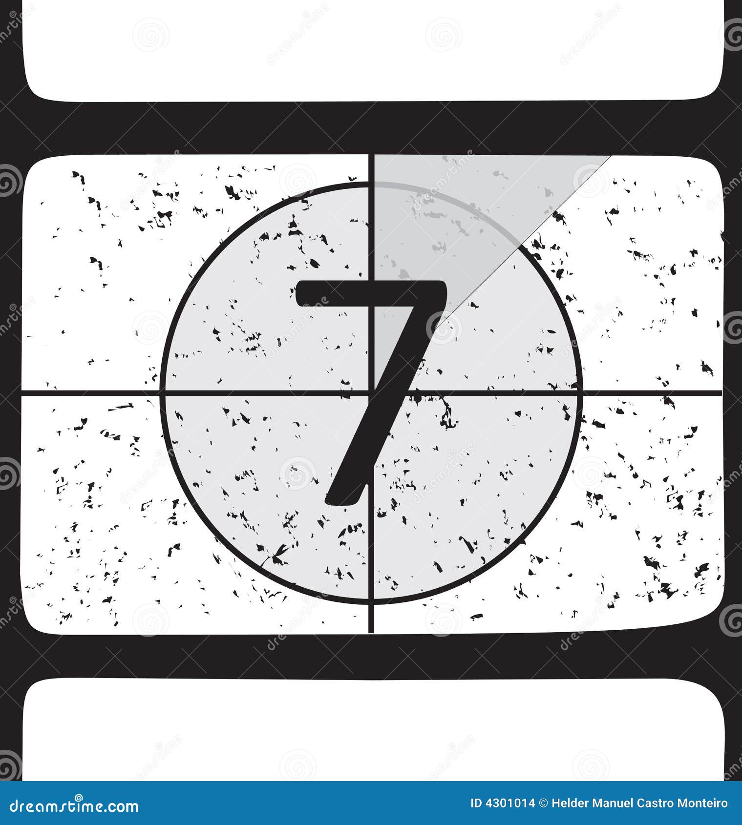 Film countdown at number 7 stock vector. Illustration of theater - 4301014