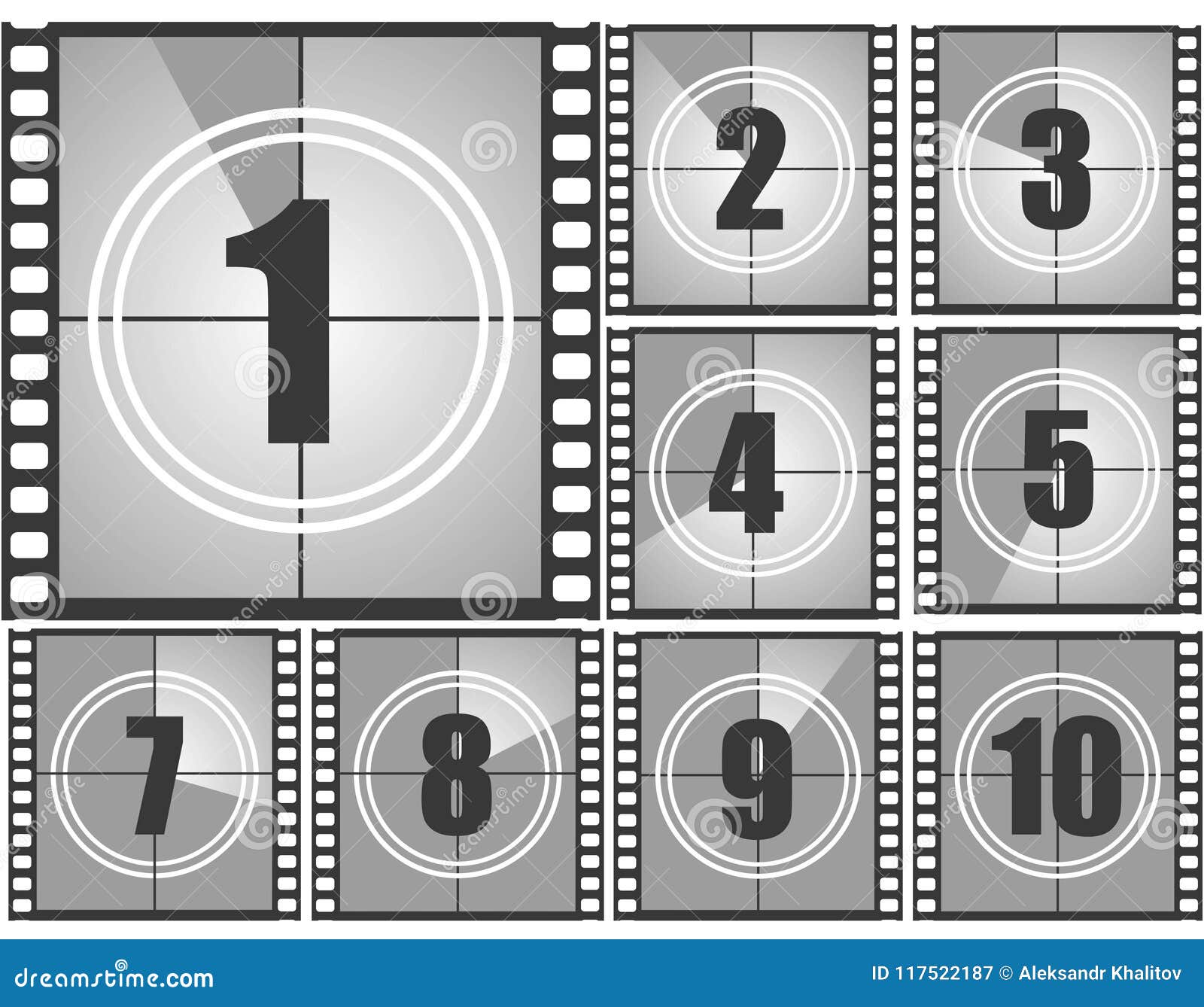 Film countdown numbers stock illustration. Illustration of modern ... Film countdown numbers stock illustration. Illustration of modern ...