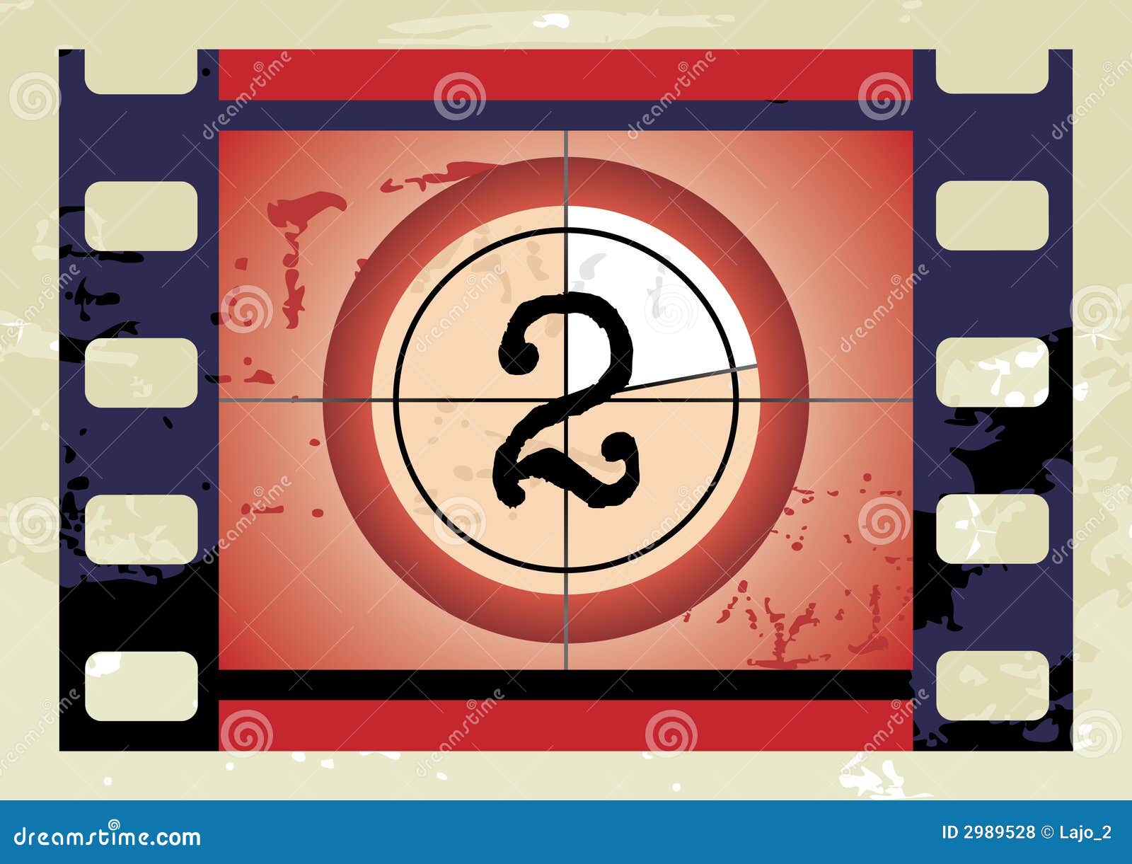 Film countdown (vector) stock vector. Illustration of sepia - 2989528