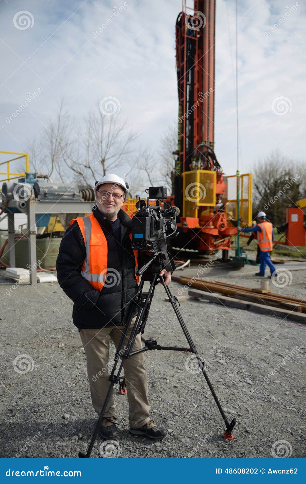 Film crew at work stock photo. Image of industry, working - 48608202